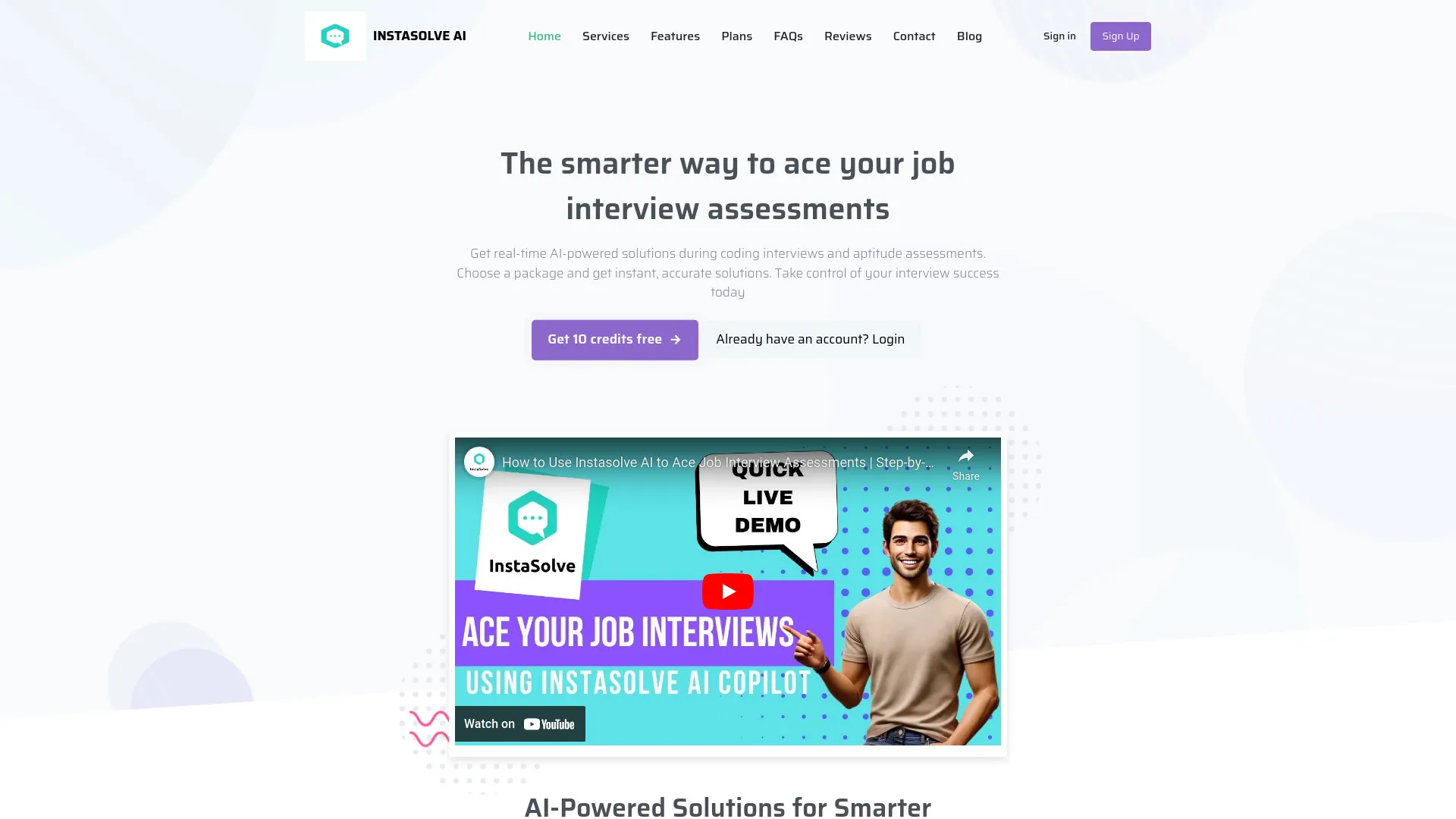 InstaSolve AI: Real-Time Interview Solutions | Creati.ai