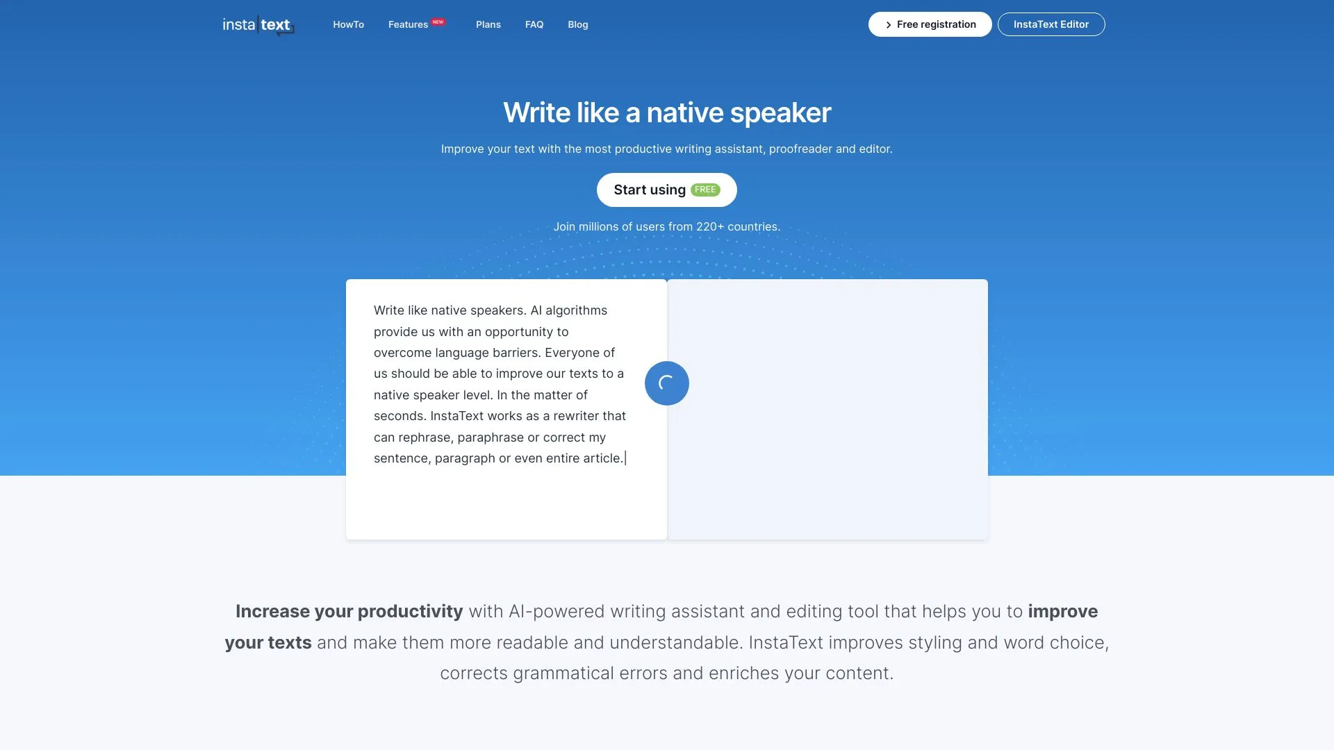 InstaText: AI-Powered Writing Assistant for Better Text | Creati.ai