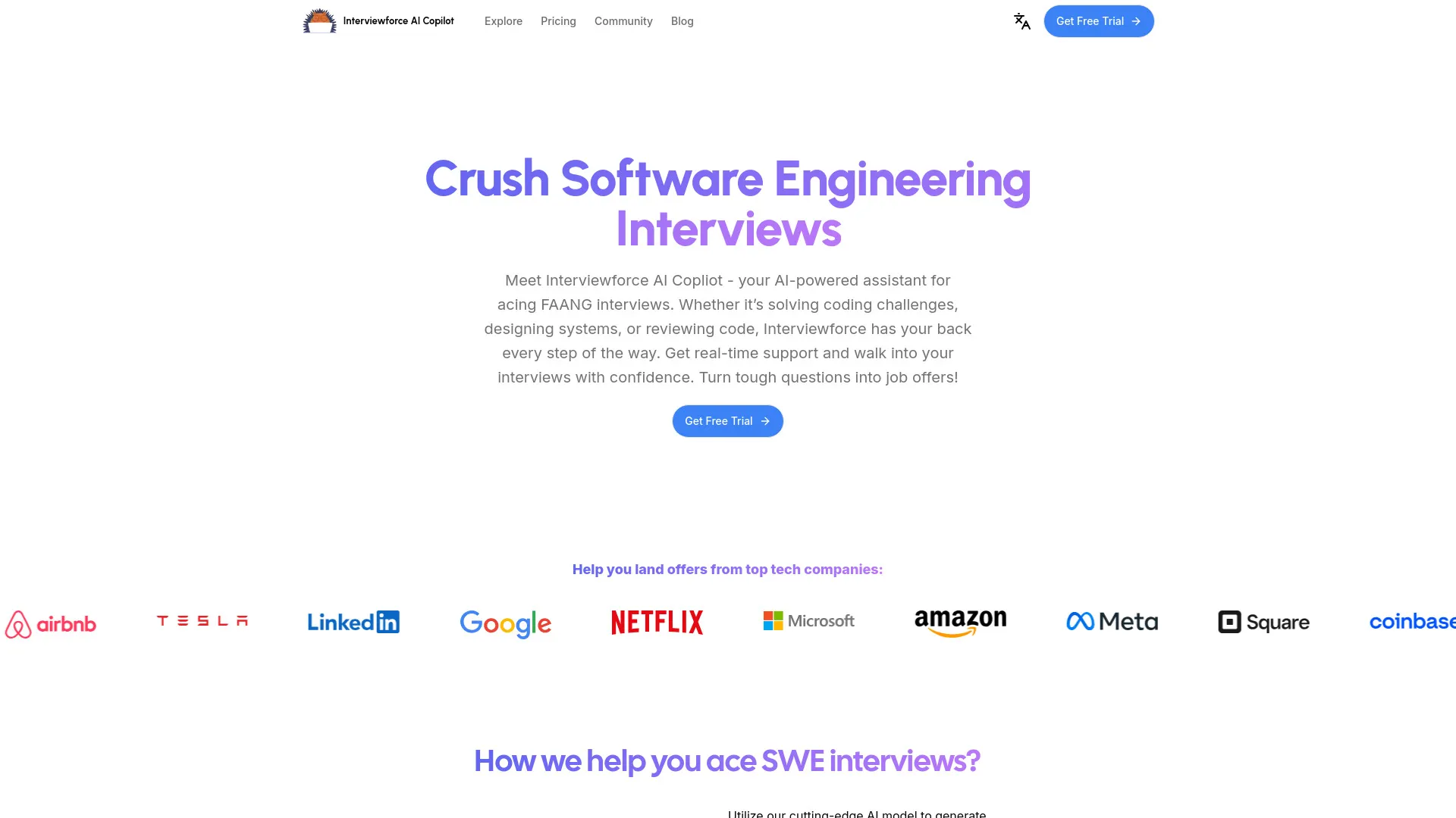 Interviewforce AI Copilot for Technical Interviews | Creati.ai