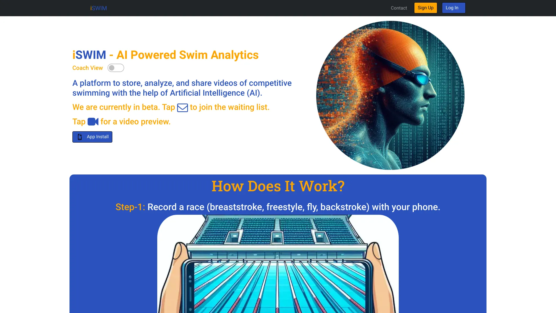 iSwim: AI-Powered Swim Analytics and Remote Coaching | Creati.ai