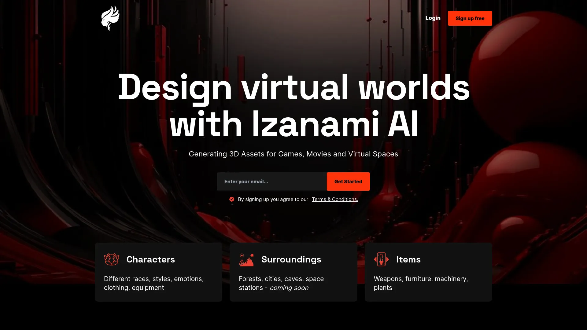 Izanami AI - Create Stunning 3D Models from Text | Creati.ai