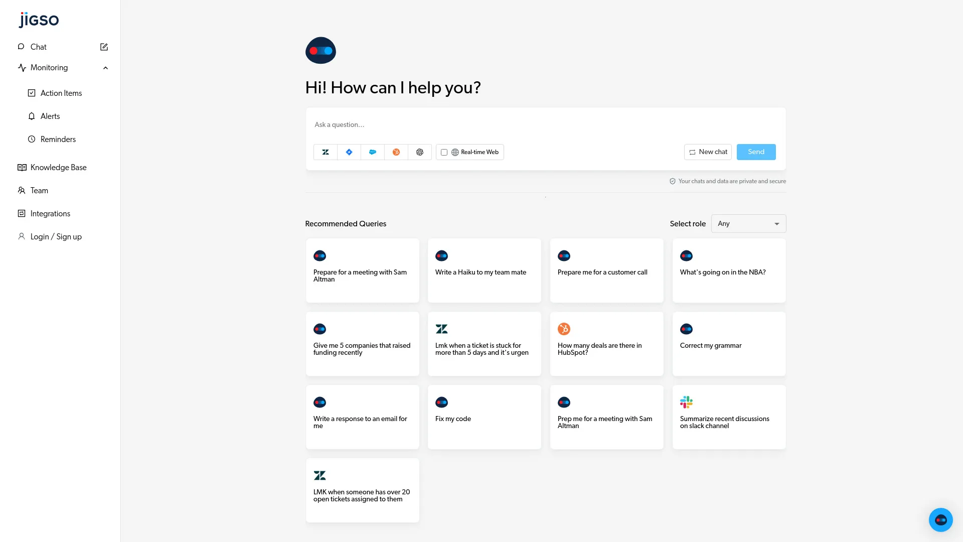 Jigso AI - Su asistente de chat inteligente para el trabajo | Creati.ai