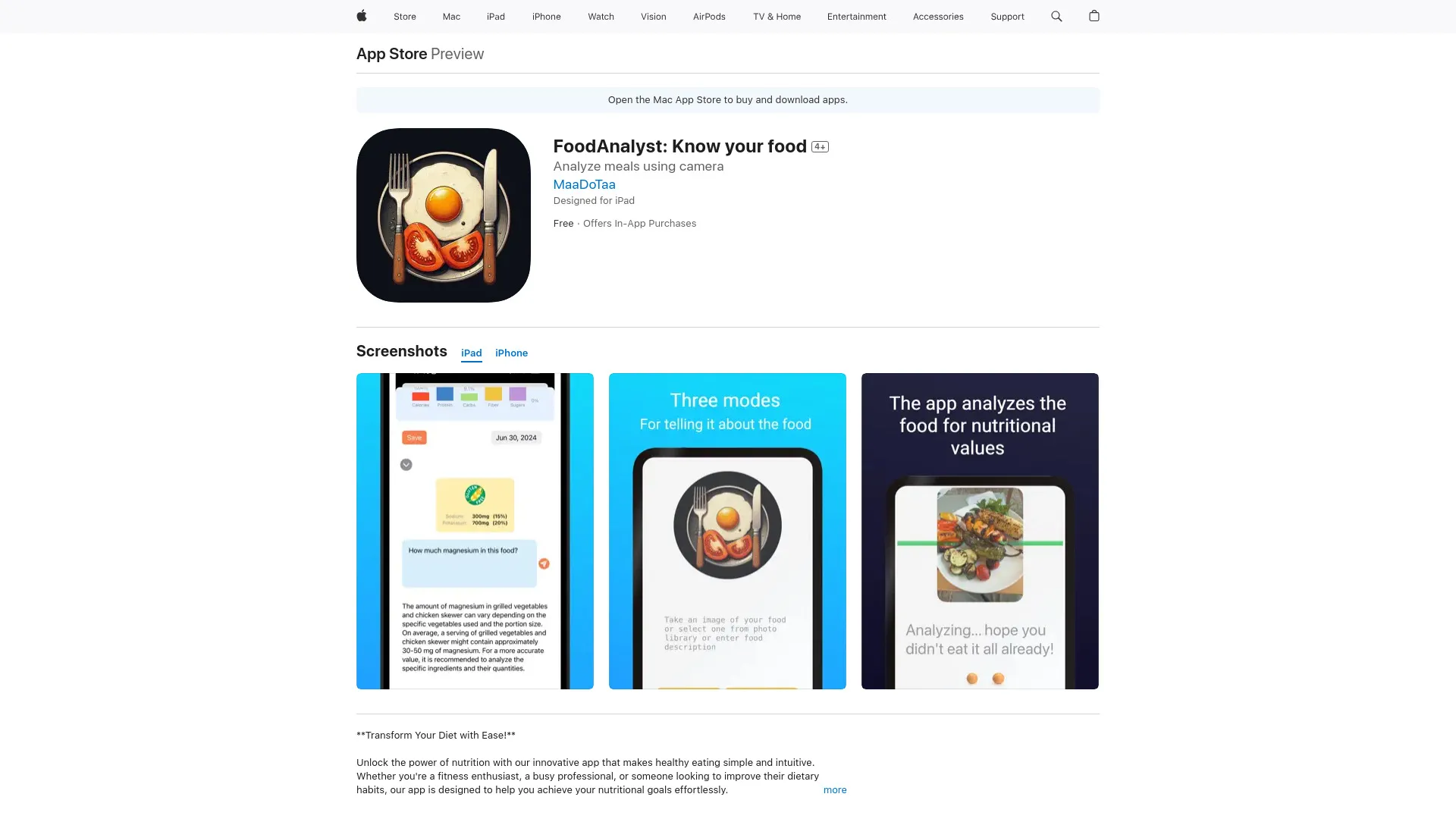 FoodAnalyst | Transform Your Diet with Ease | Creati.ai