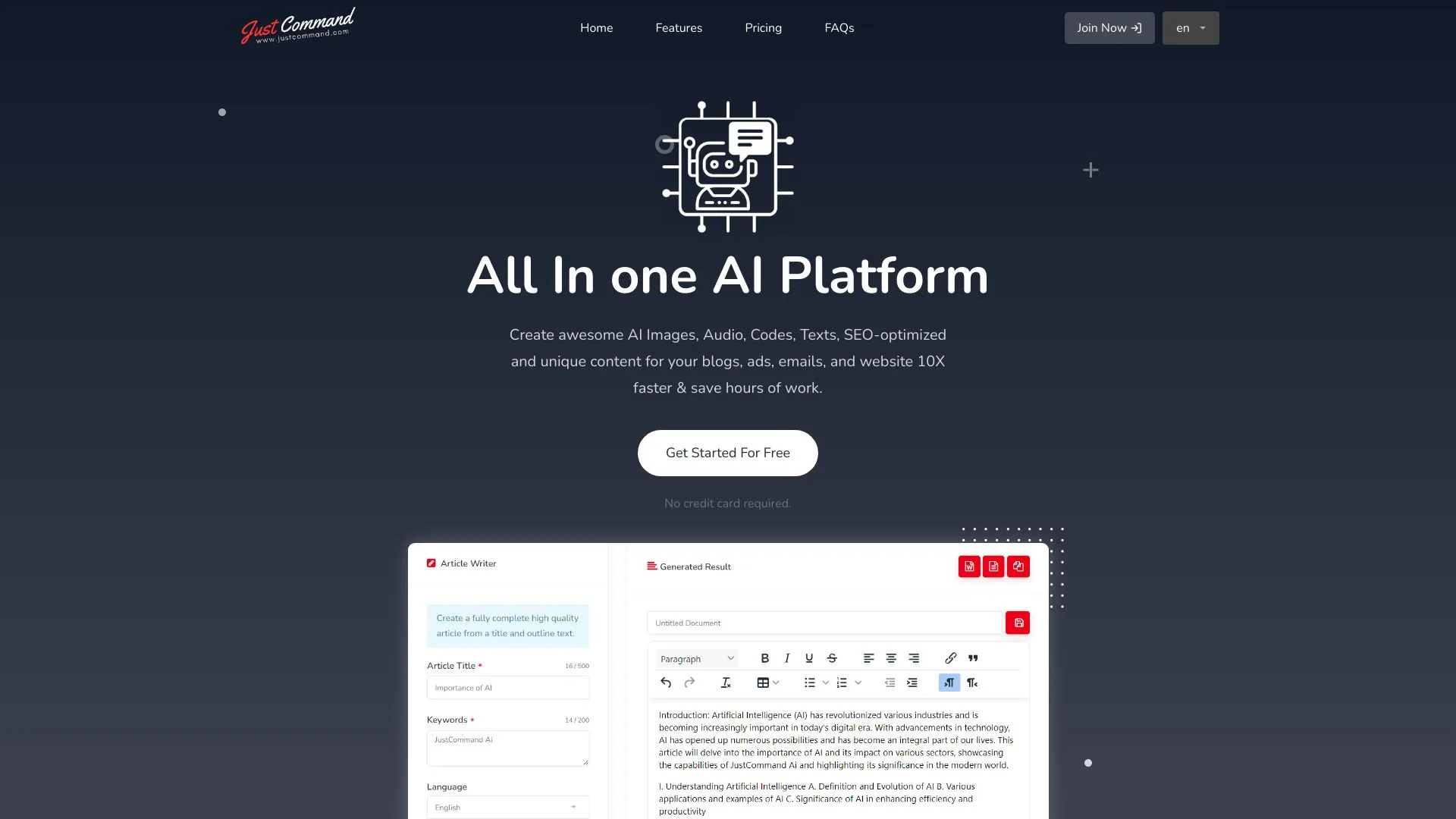 JustCommand: AI-Powered Content Creation & Social Media Management | Creati.ai