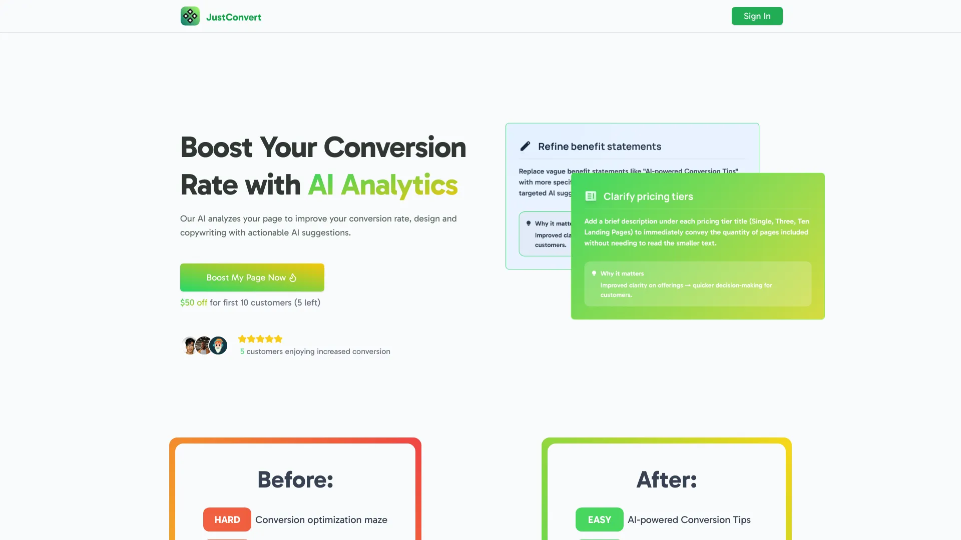 JustConvert: AI-powered Conversion Optimization | Creati.ai