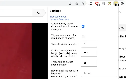 Kaini - YouTube Scene Change Blocker for Mental Well-Being | Creati.ai