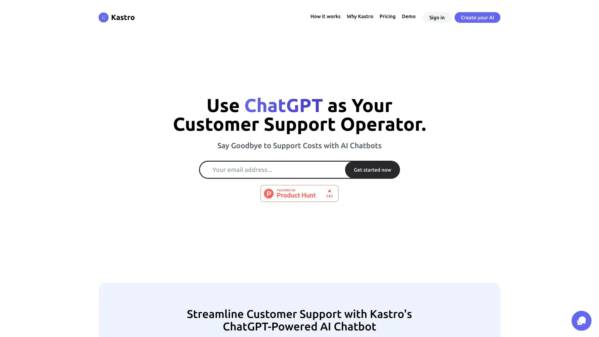 Kastro - AI-Powered Customer Support Solution | Creati.ai