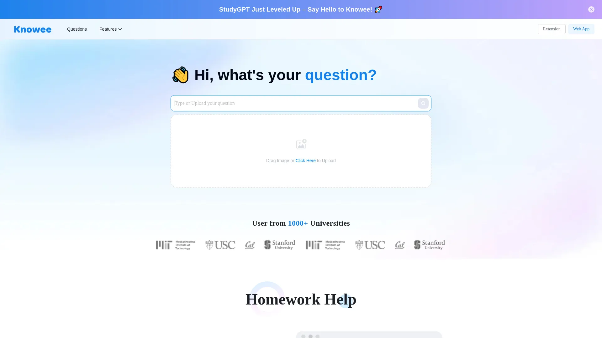 Knowee AI: Academic Support for Homework and Essays | Creati.ai