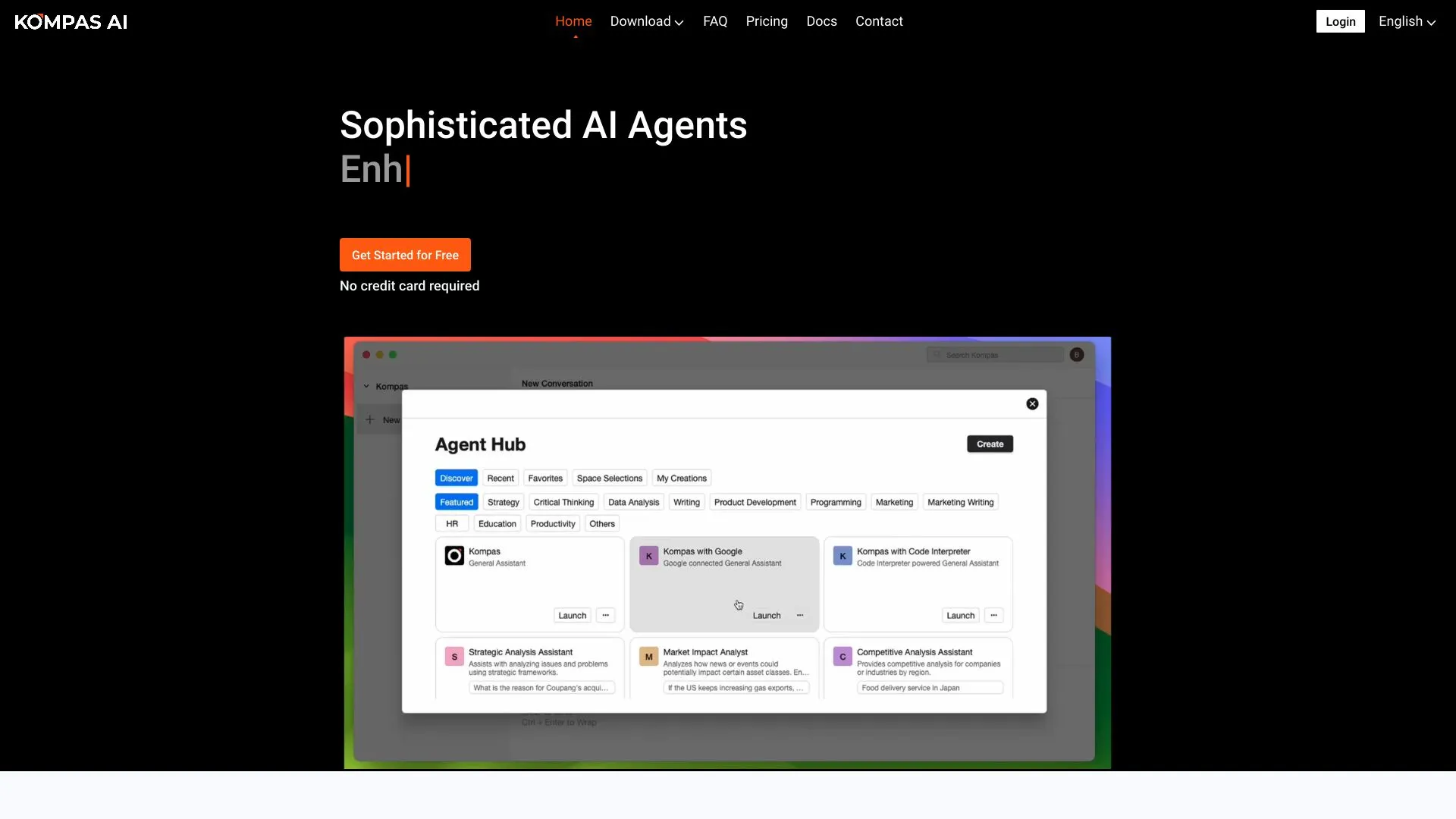 Kompas AI: Advanced AI Agents for Complex Tasks | Creati.ai
