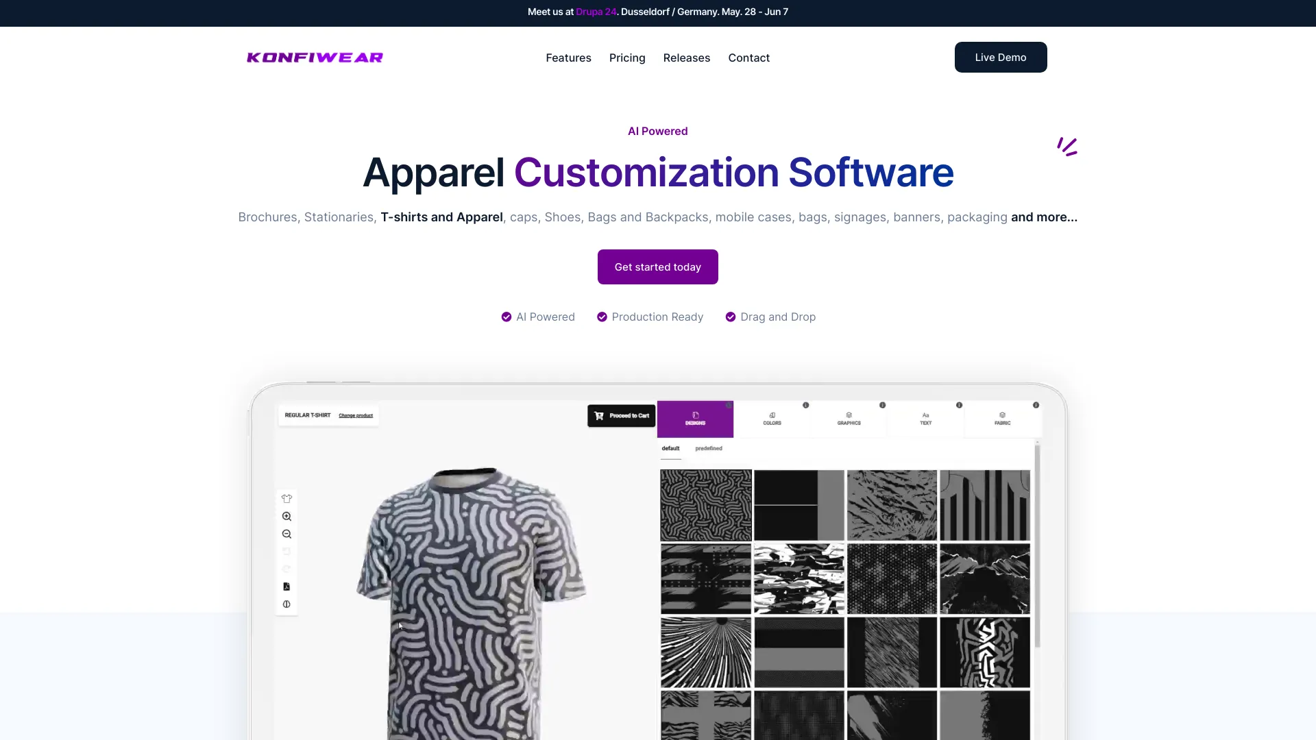 KonfiWear: Custom Apparel Design Platform | Creati.ai