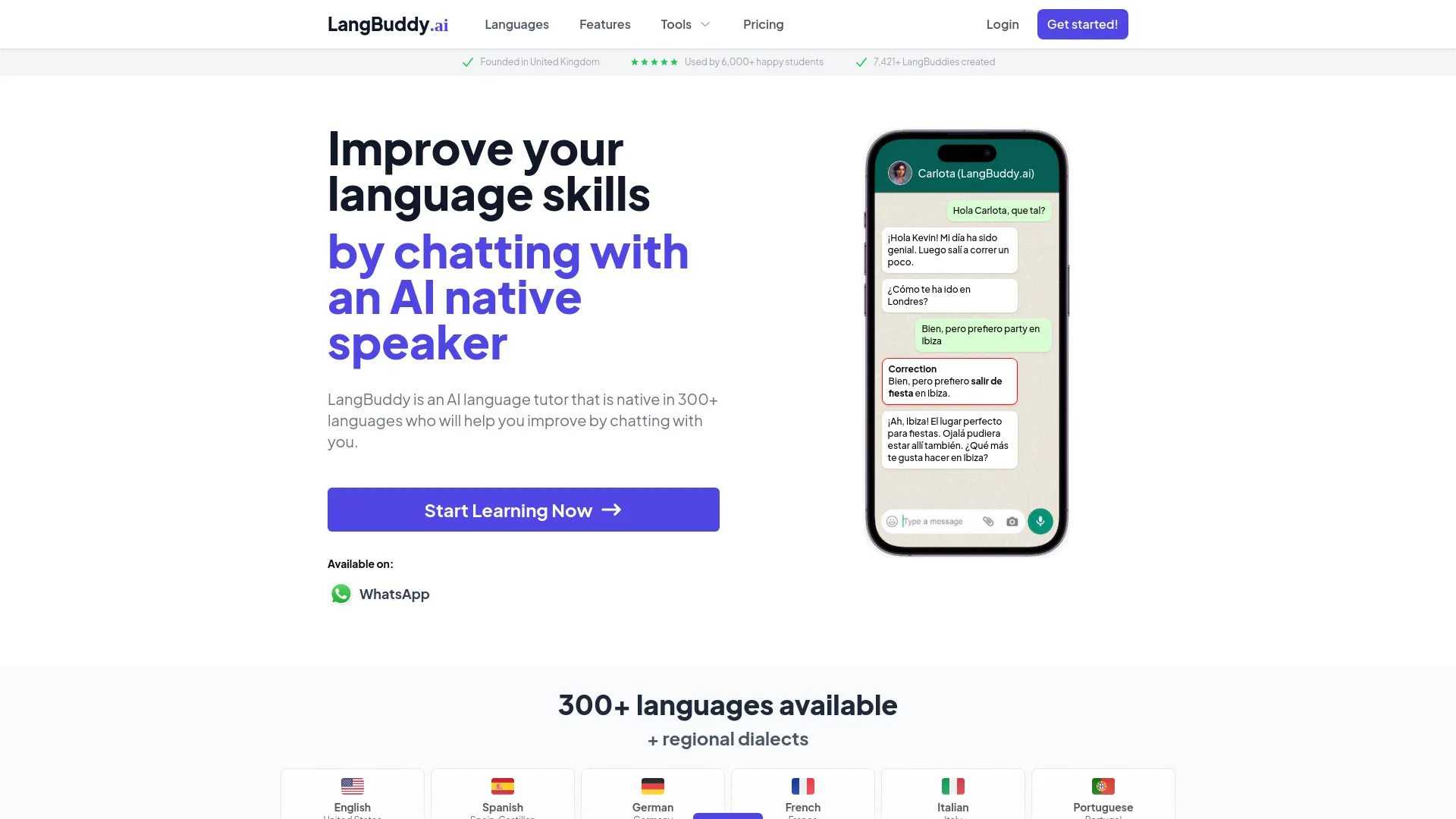 LangBuddy: AI Language Tutor & Practice in 300+ Languages | Creati.ai