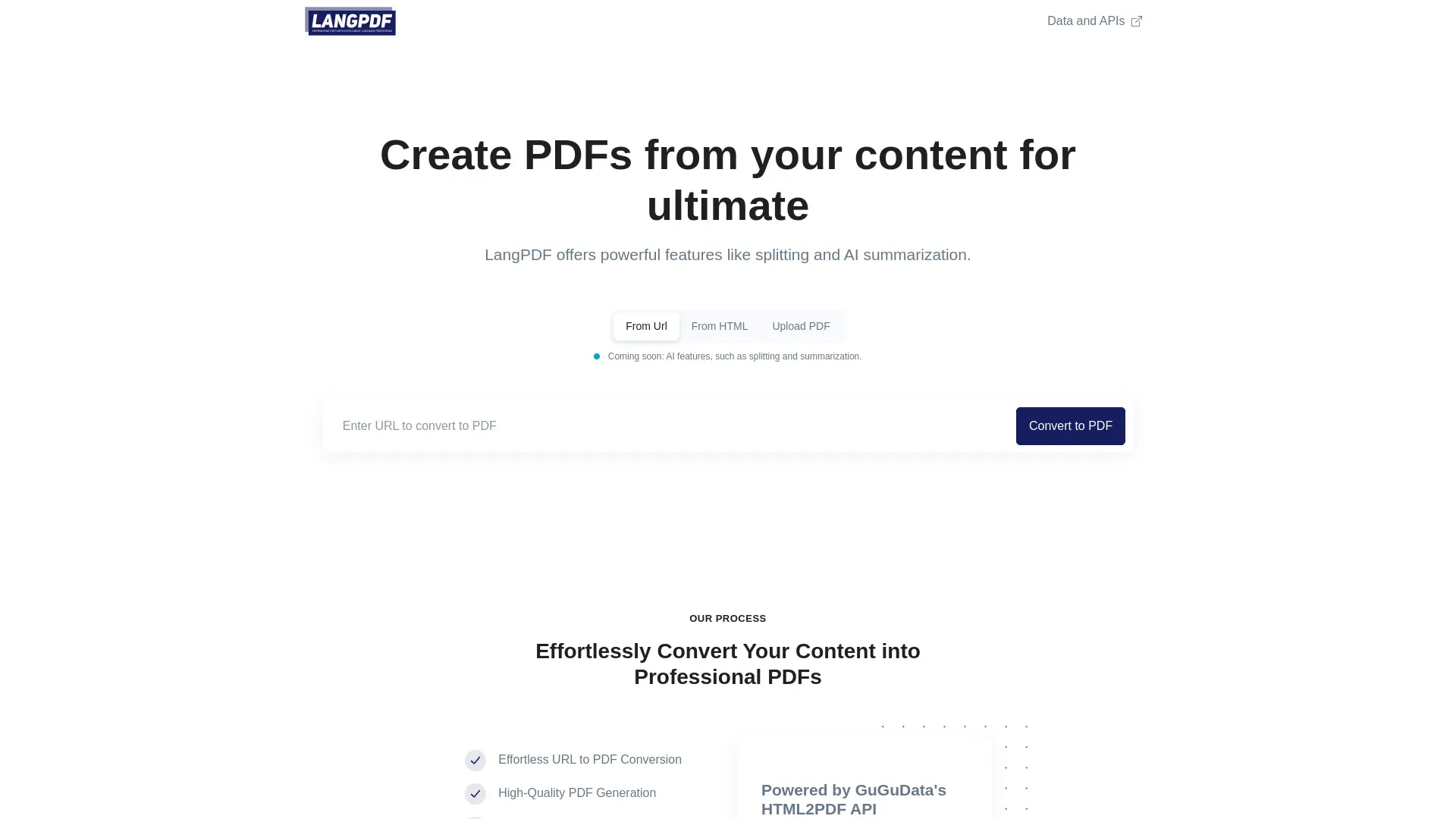 LangPDF: Conversión y traducción de PDF multilingüe | Creati.ai