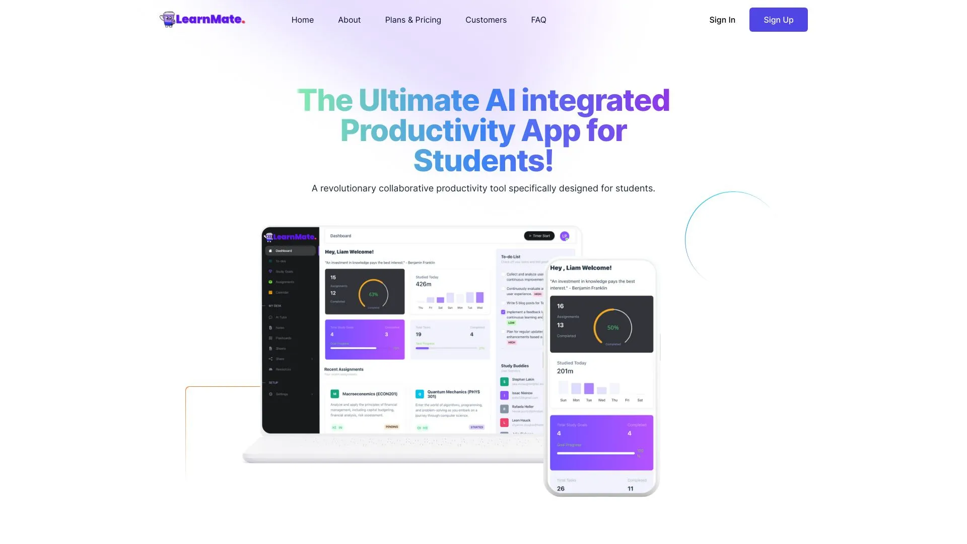 LearnMate - AI-powered Productivity for Students | Creati.ai