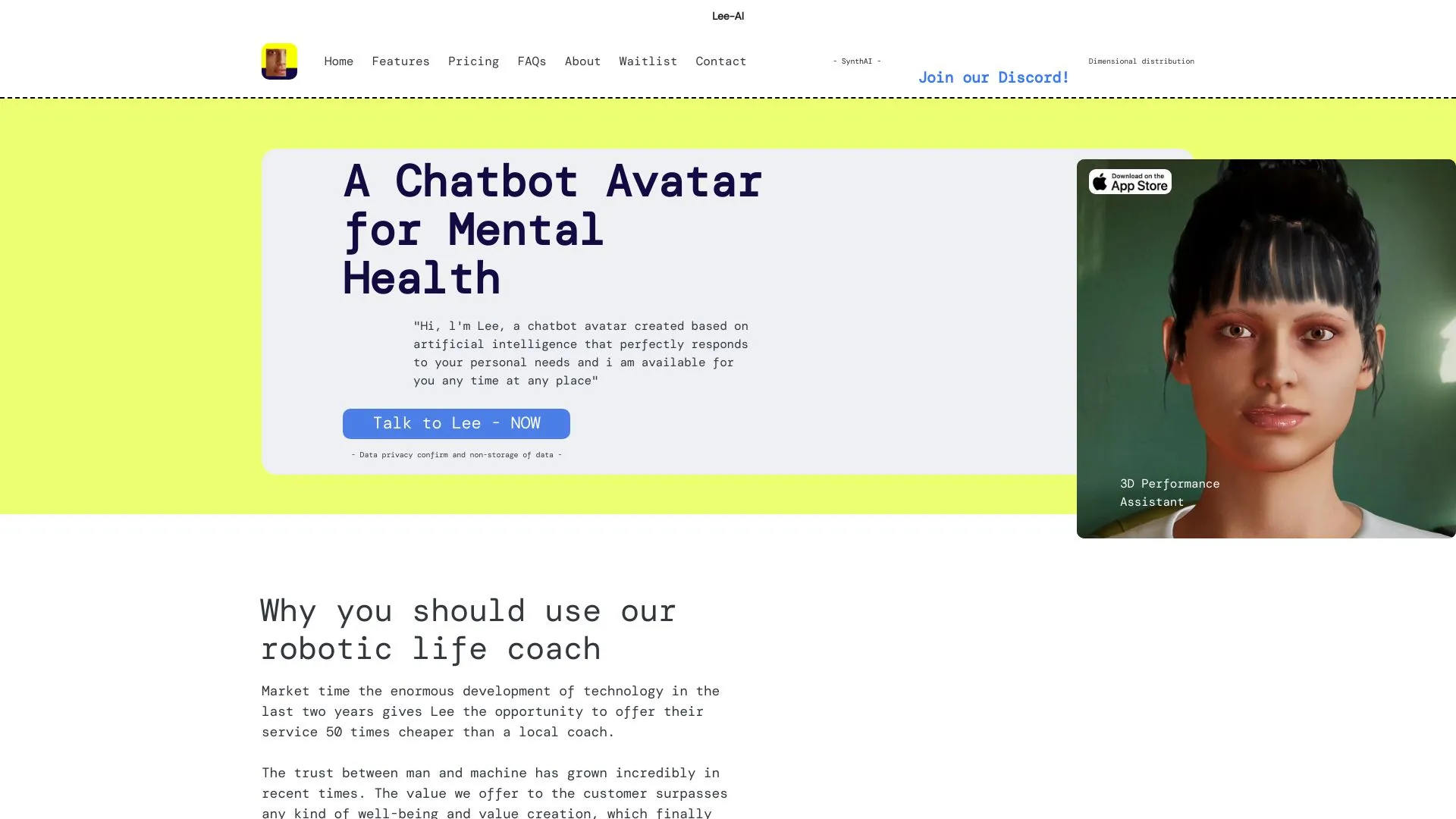 Lee AI: Your AI Chatbot Mental Health Assistant | Creati.ai