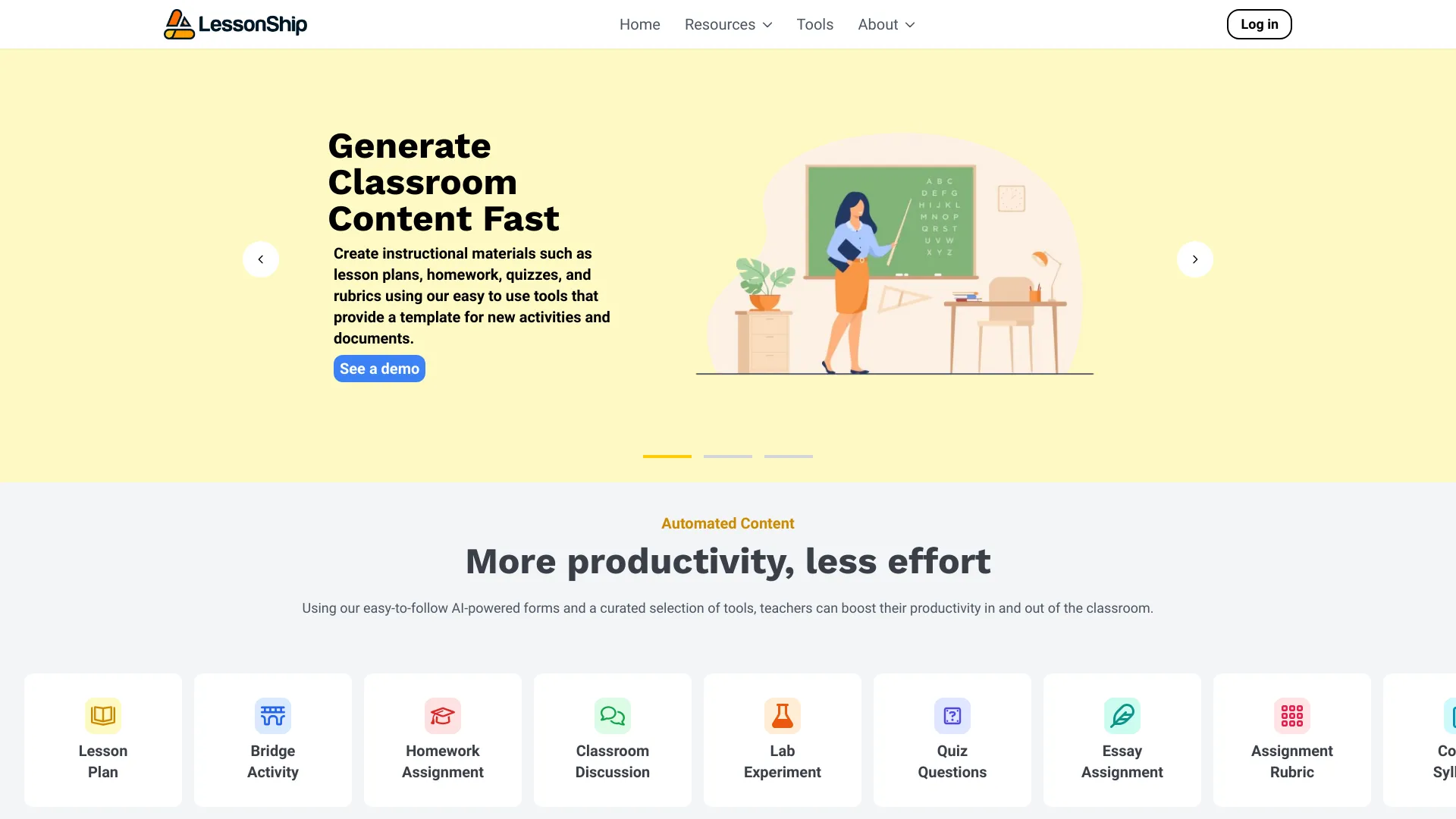 LessonShip - Effortless Education Material Creation | Creati.ai