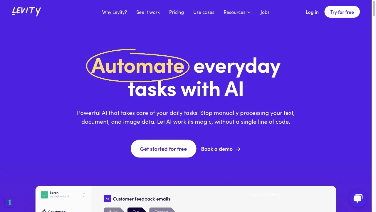 Levity AI: No-Code Workflow Automation for Unstructured Data | Creati.ai