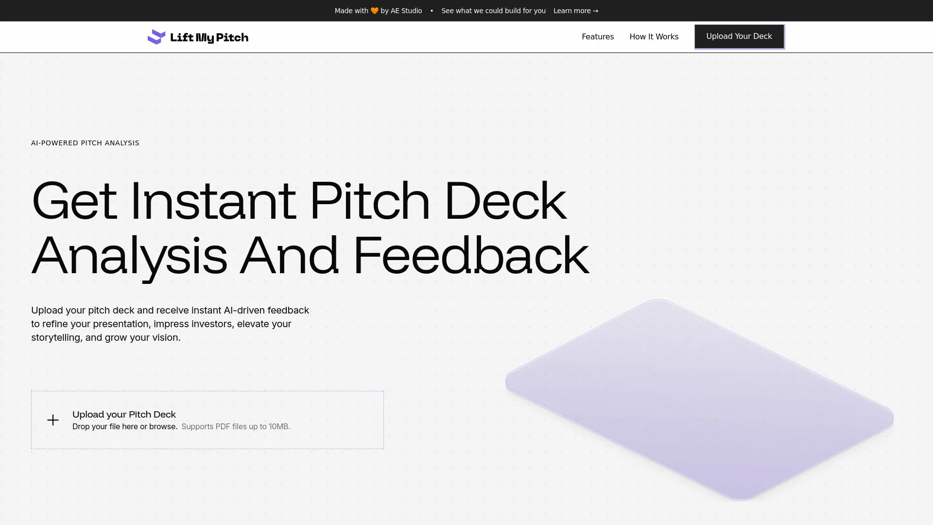 Análisis y Comentarios de Pitch Deck Impulsados por IA | Lift My Pitch ...