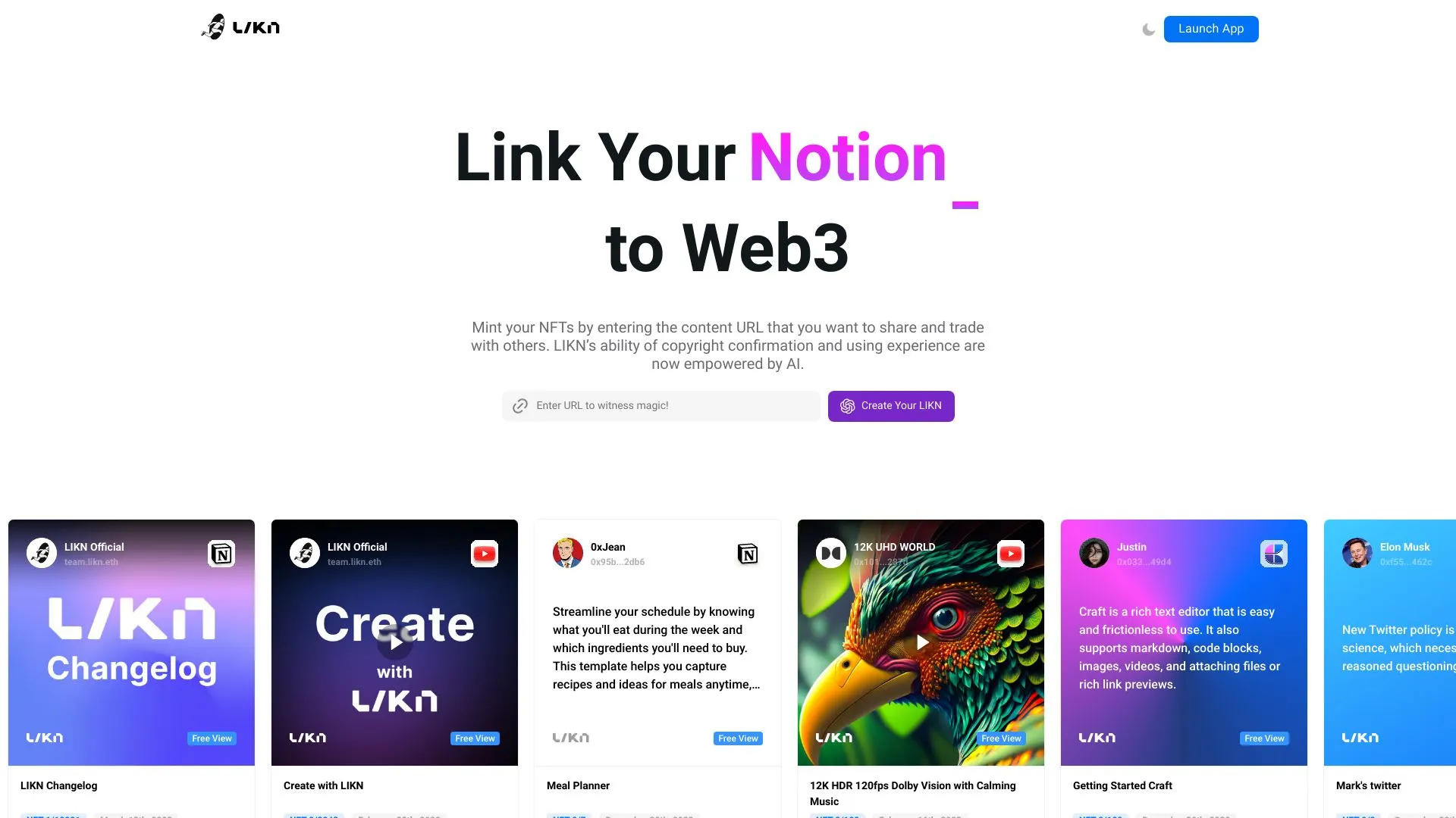 LIKN - Conectando Contenido Web2 a Web3 | Creati.ai