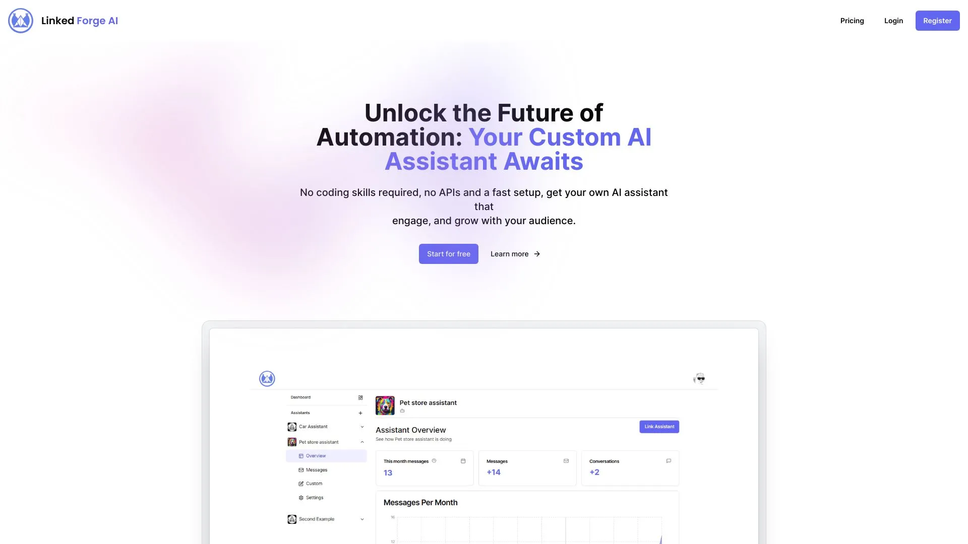 LinkedForgeAI - Customizable AI Chatbots for Your Website | Creati.ai