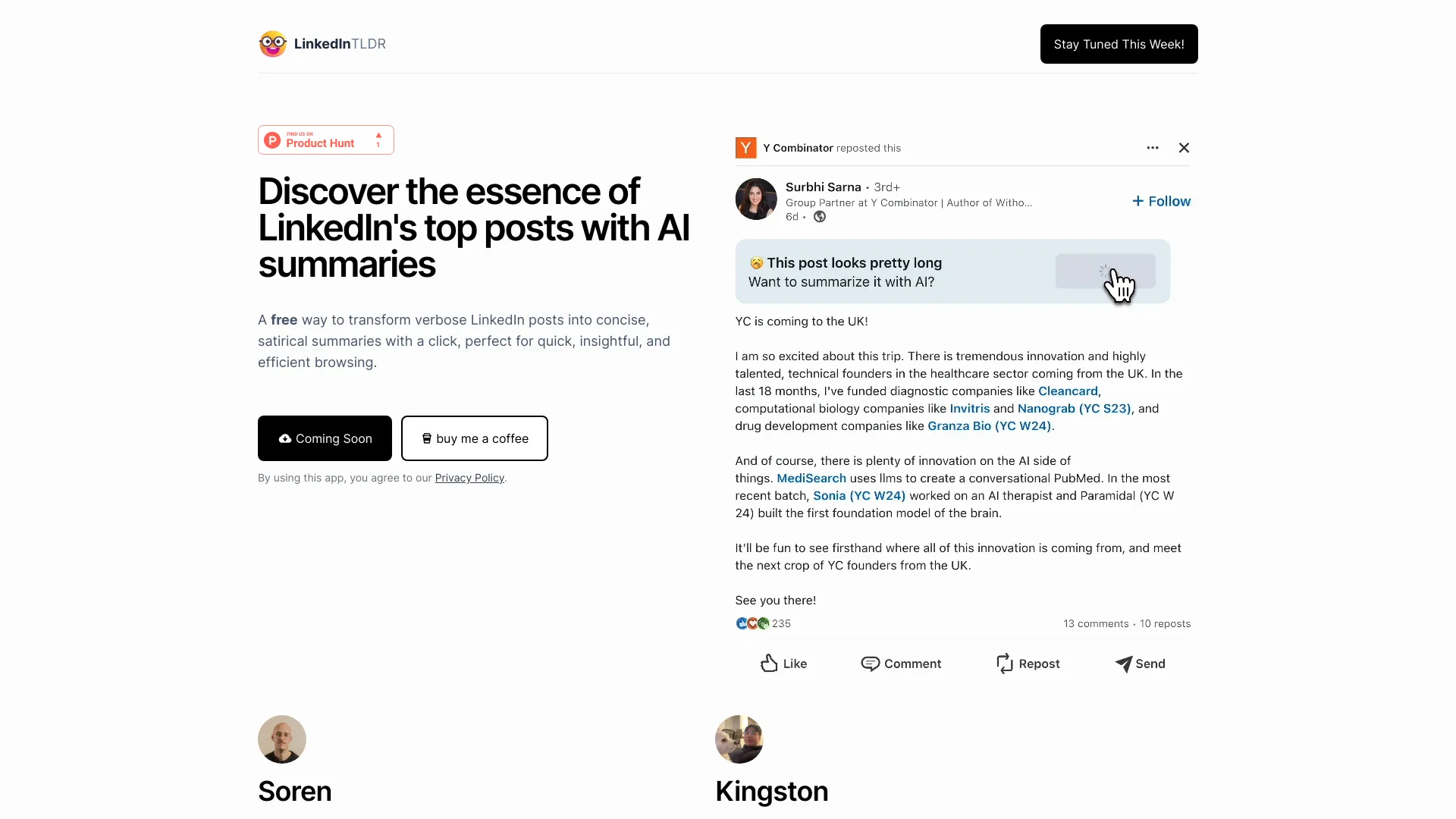 LinkedIn TLDR - Transform Long Posts into Quick Summaries | Creati.ai