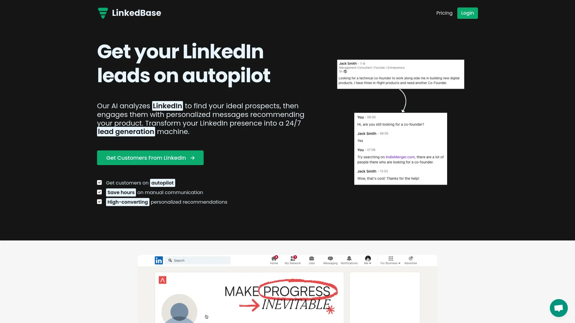 LinkedBase: Automate LinkedIn Lead Generation with AI | Creati.ai