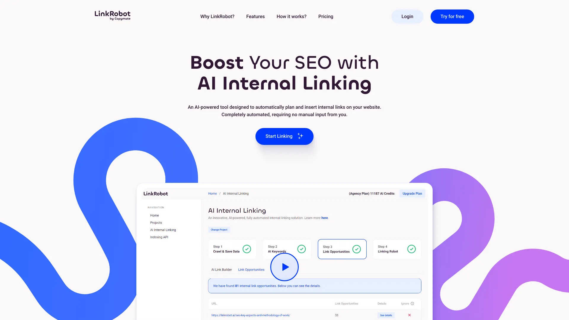 LinkRobot - AI-Powered Internal Linking Tool | Creati.ai