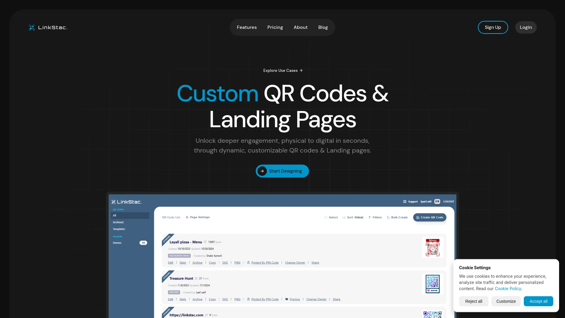 Create Dynamic QR Codes & Landing Pages - LinkStac | Creati.ai