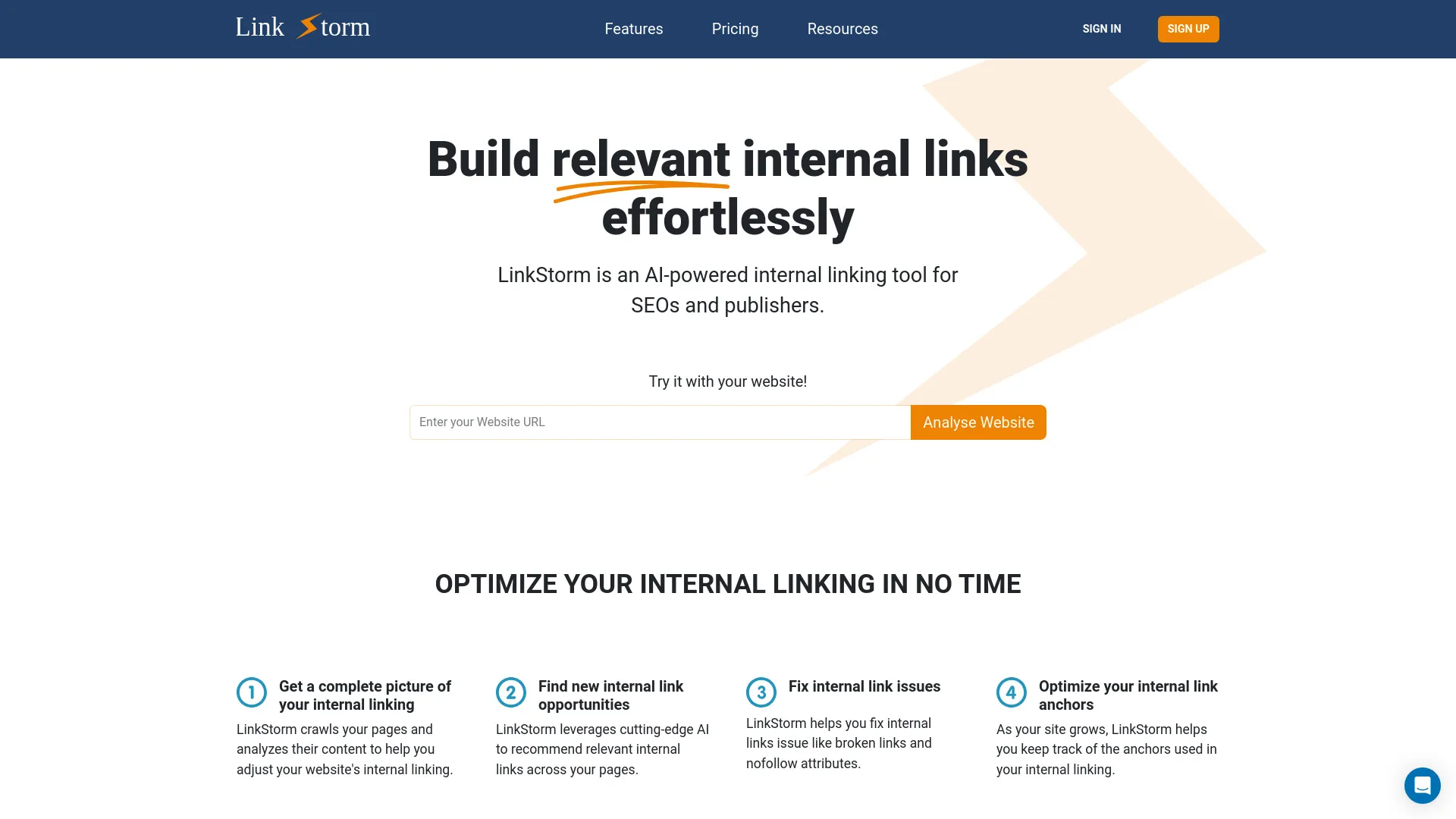 LinkStorm: AI-Powered Internal Linking Tool for SEO | Creati.ai