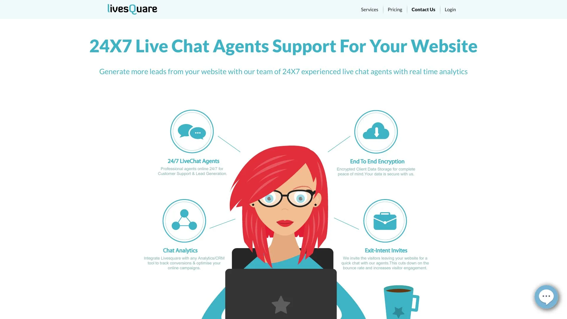 24/7 Live Chat Support Services - Livesquare | Creati.ai
