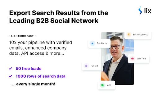 Lix B2B Scraper & Email Finder - Find Leads Easily | Creati.ai