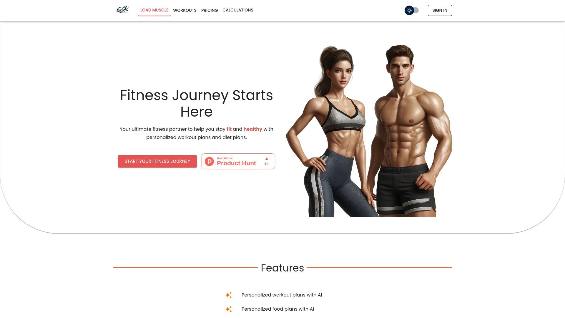 Load Muscle: Your Personalized Fitness Companion | Creati.ai
