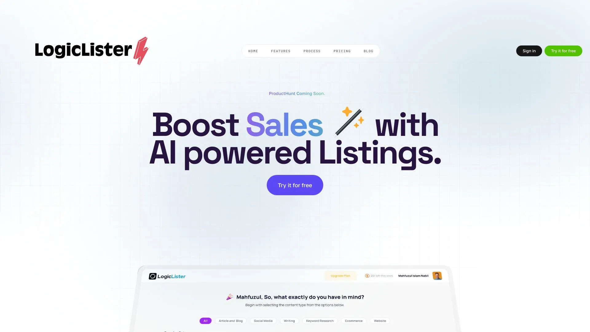 Logiclister AI - Revolutionize Your eCommerce Content | Creati.ai
