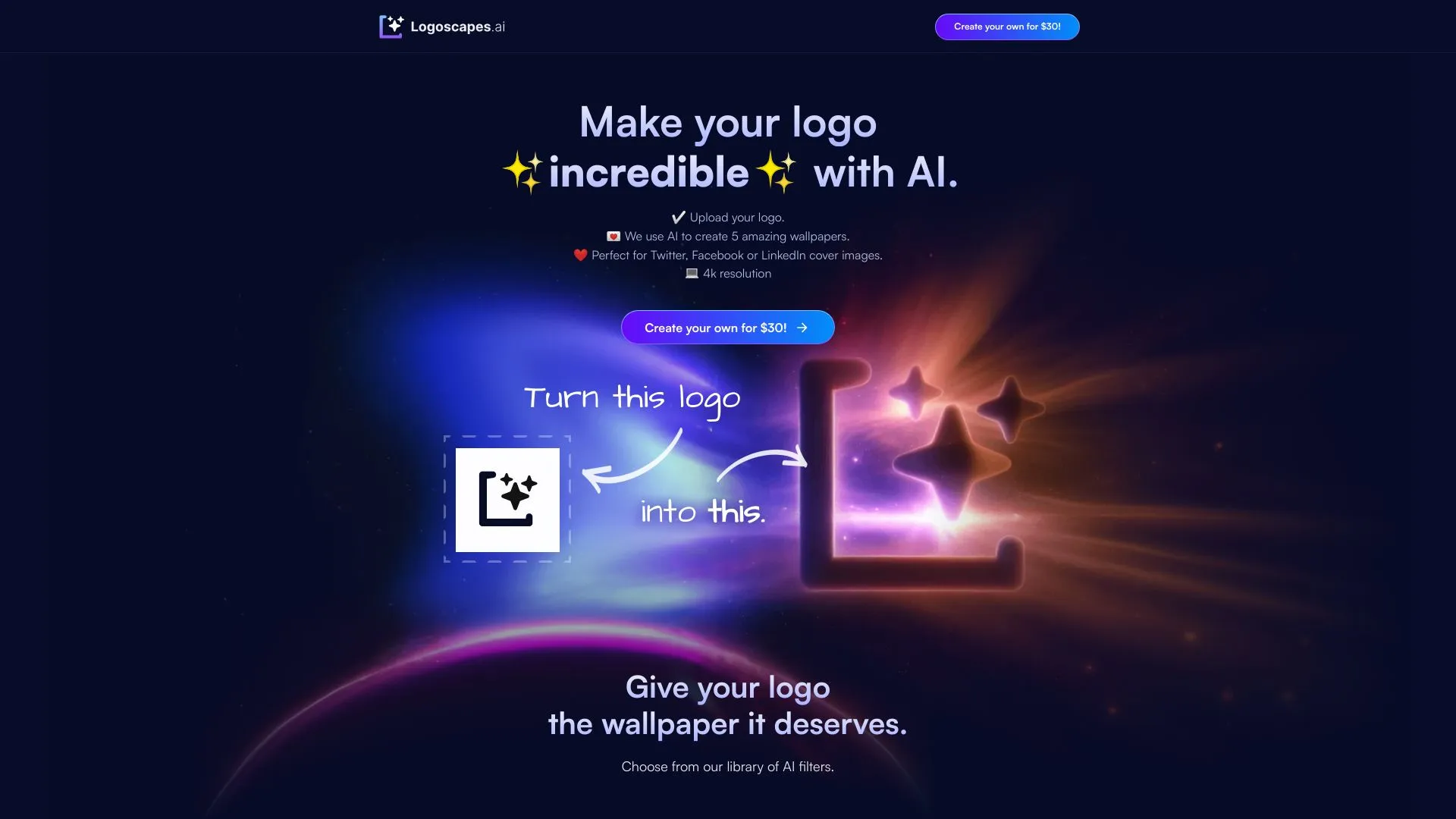 Logoscapes: AI-Powered Logo and Wallpaper Creator | Creati.ai