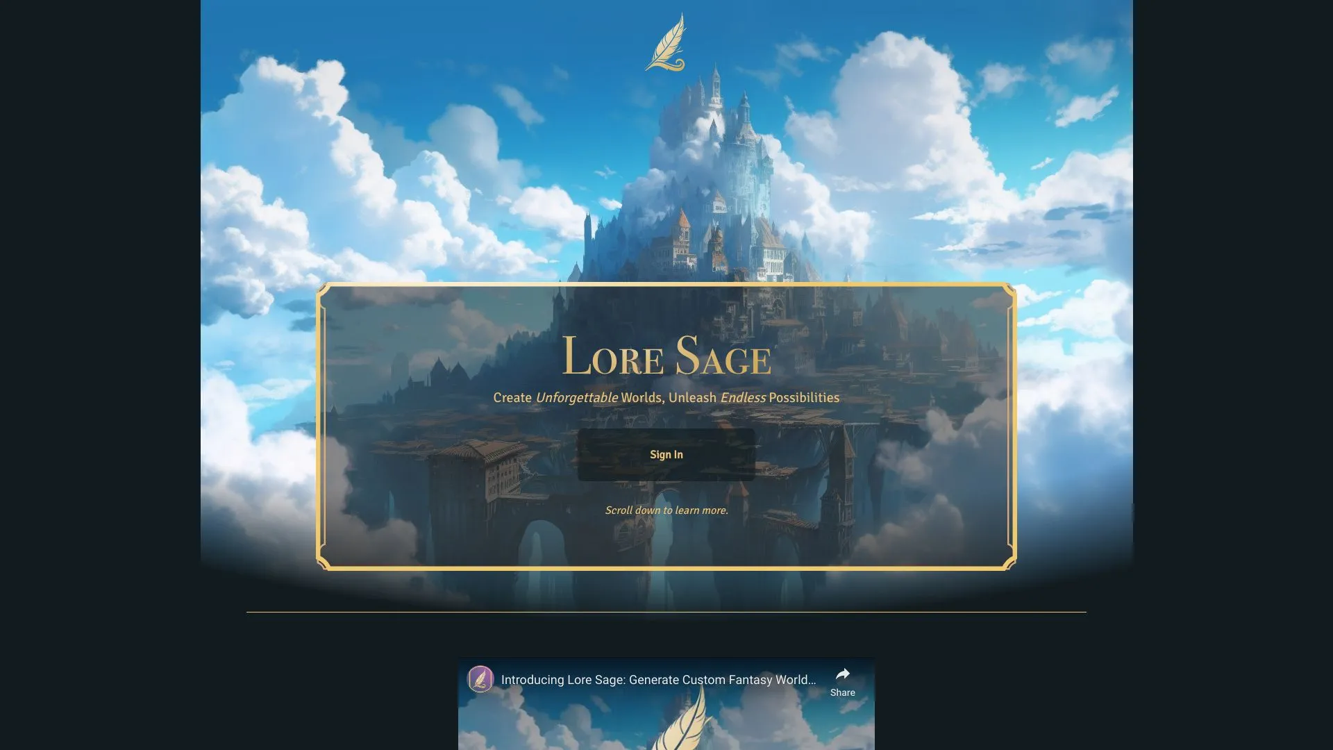 Lore Sage: Craft Detailed Fantasy Worlds with Ease | Creati.ai