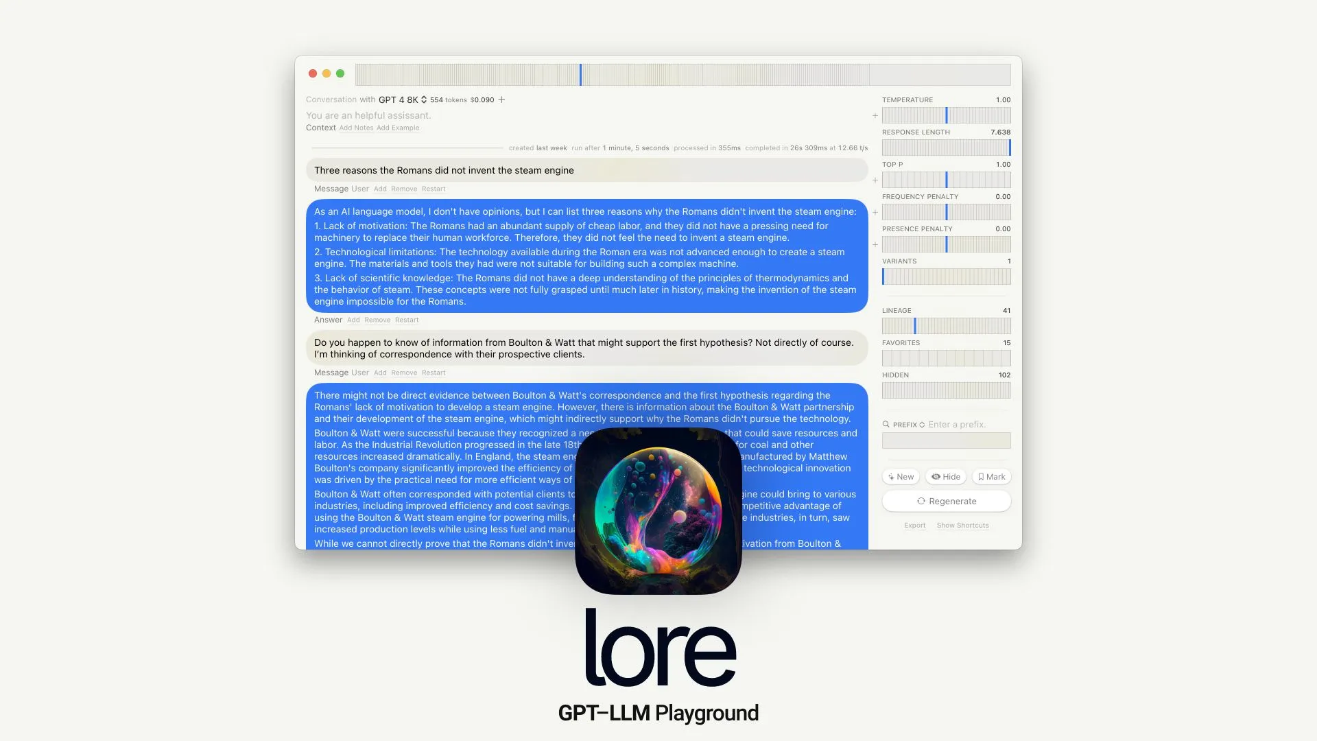 Lore: macOS IDE for GPT Prompt Engineering | Creati.ai