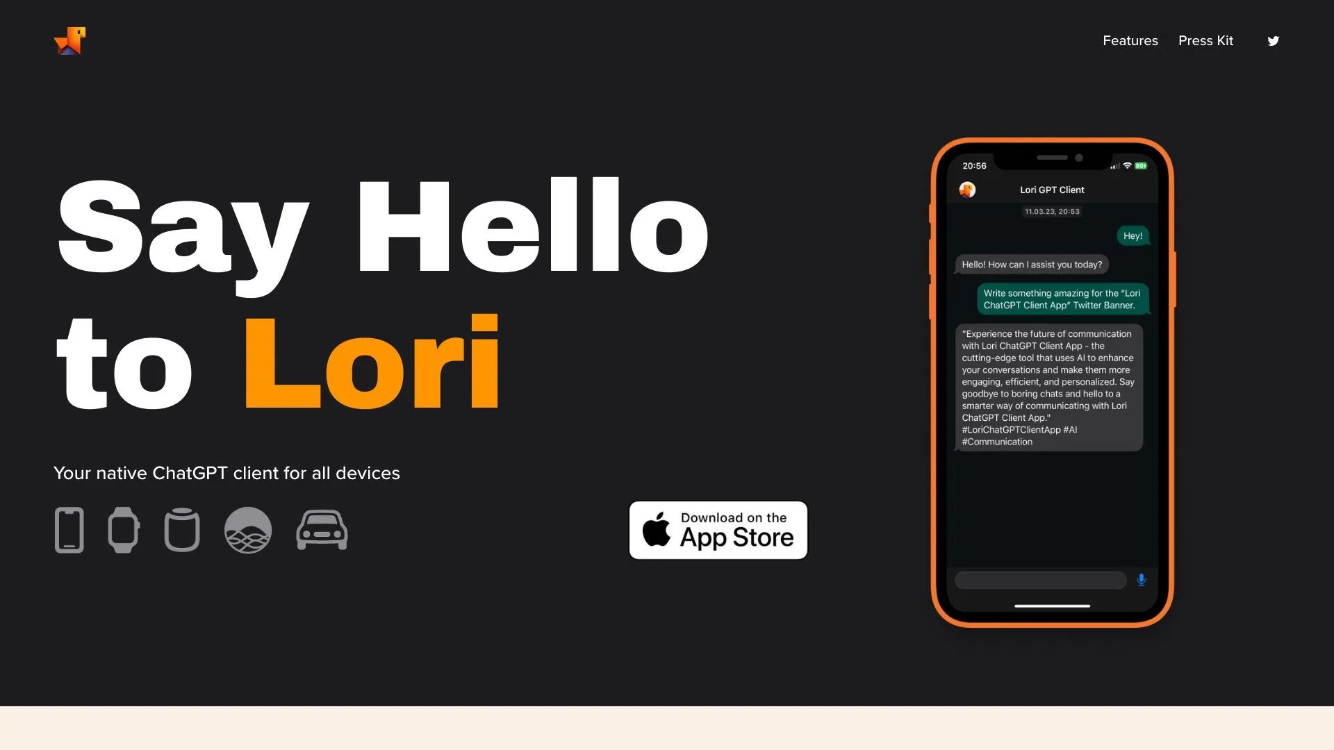 Lori - Your Native ChatGPT Client for iOS | Creati.ai