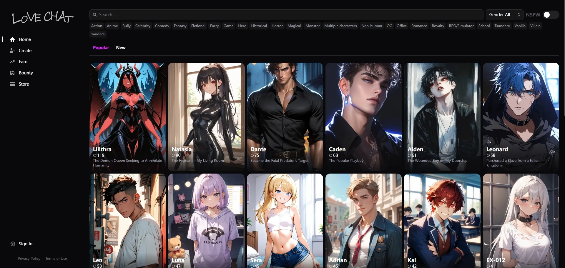Lovechat – Highest Quality AI Chat, Stunning Visuals, All-in-One Platform | Creati.ai