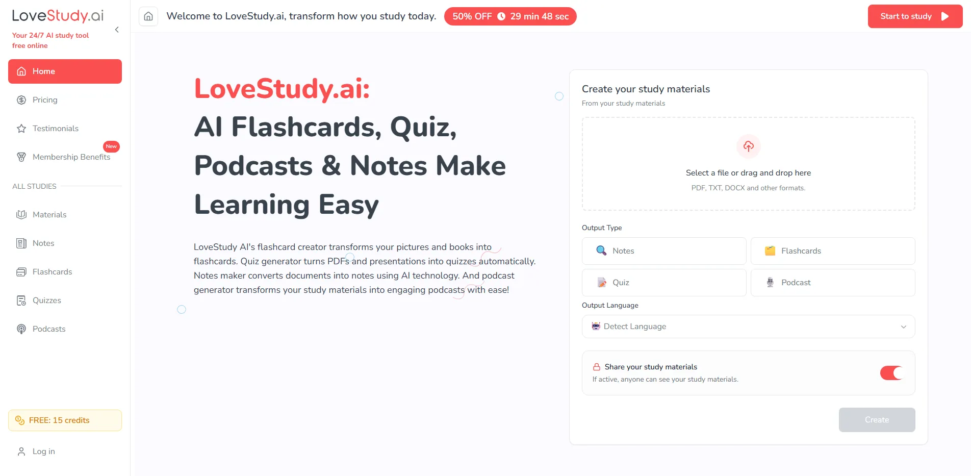LoveStudy.ai: Tu Tutor IA Personalizado | Creati.ai