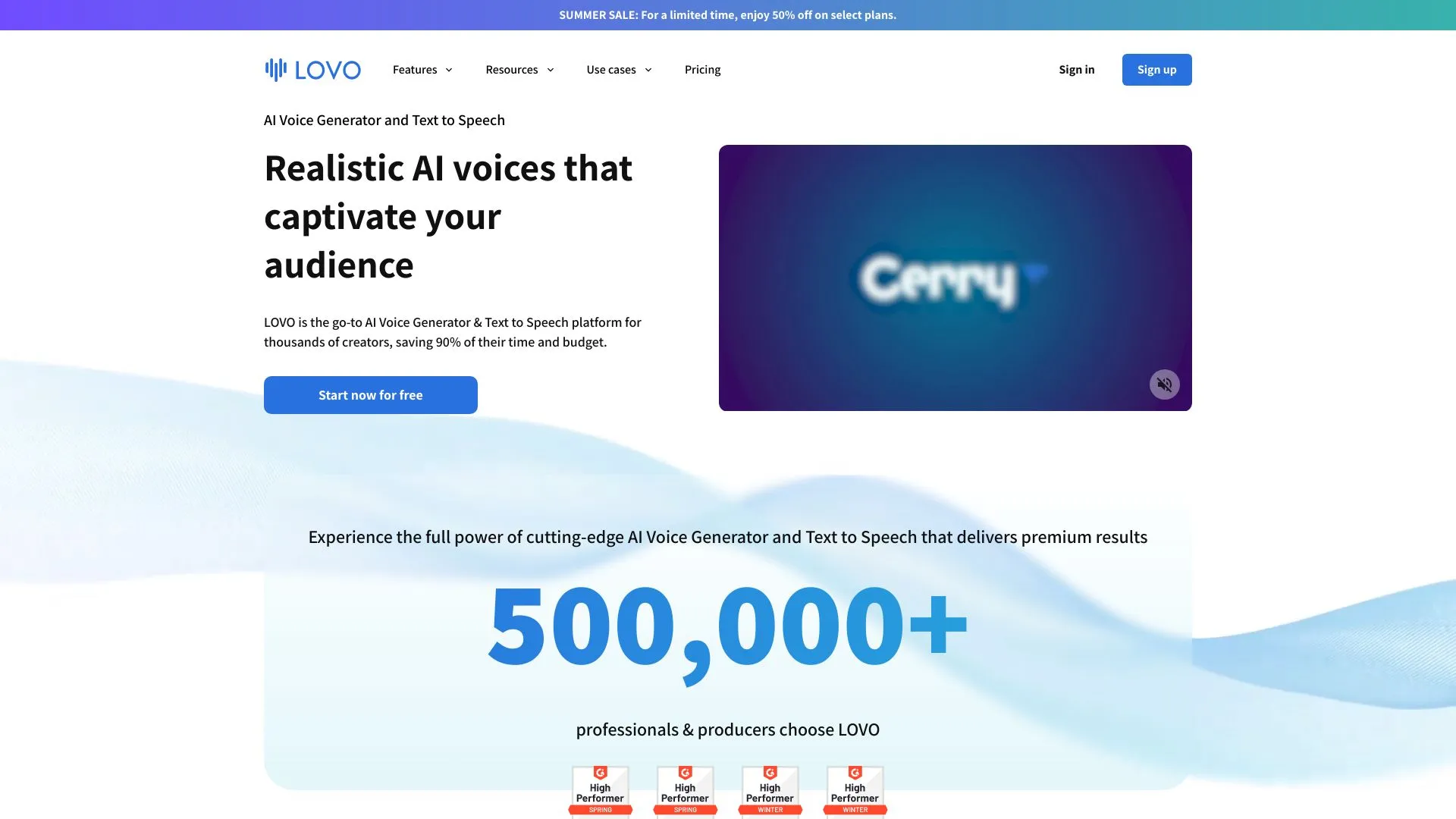 LOVO.ai: Realistic AI Voice Generator & Text-to-Speech | Creati.ai