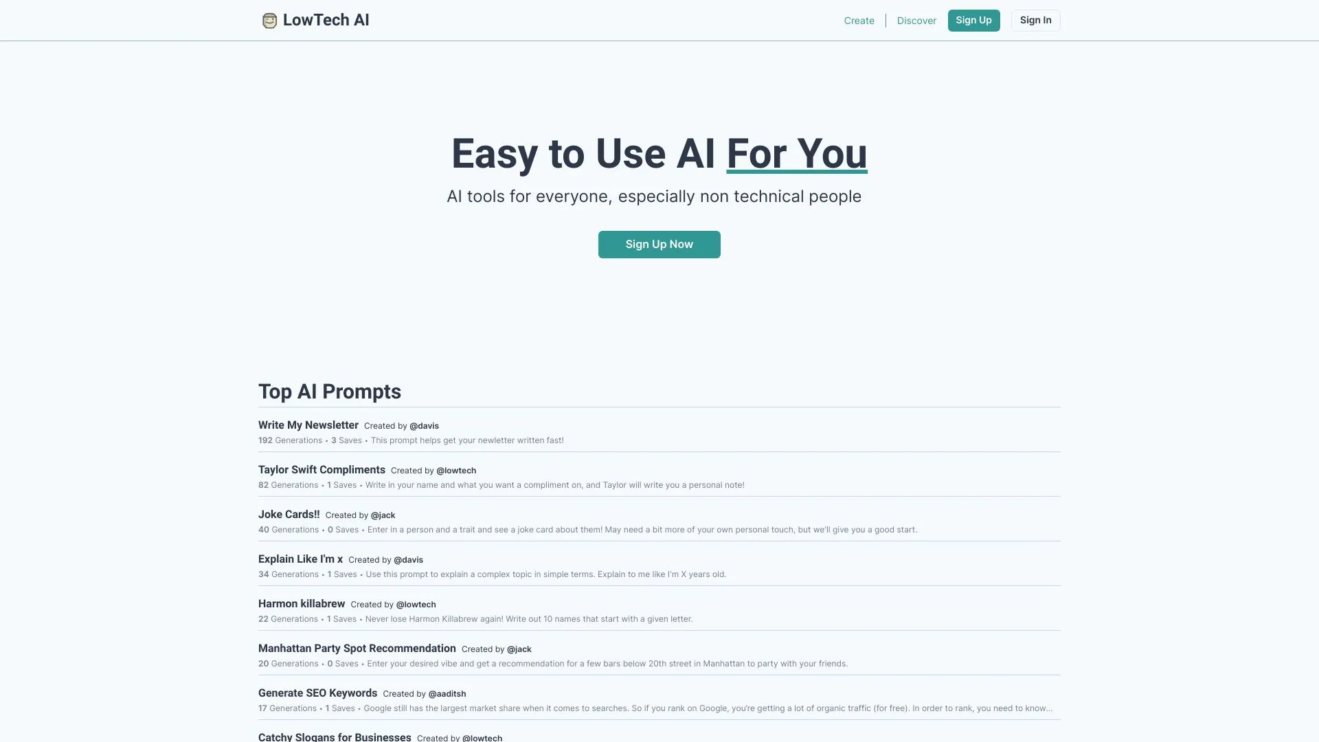 LowTech AI | Easy-to-Use AI Tools for Everyone | Creati.ai