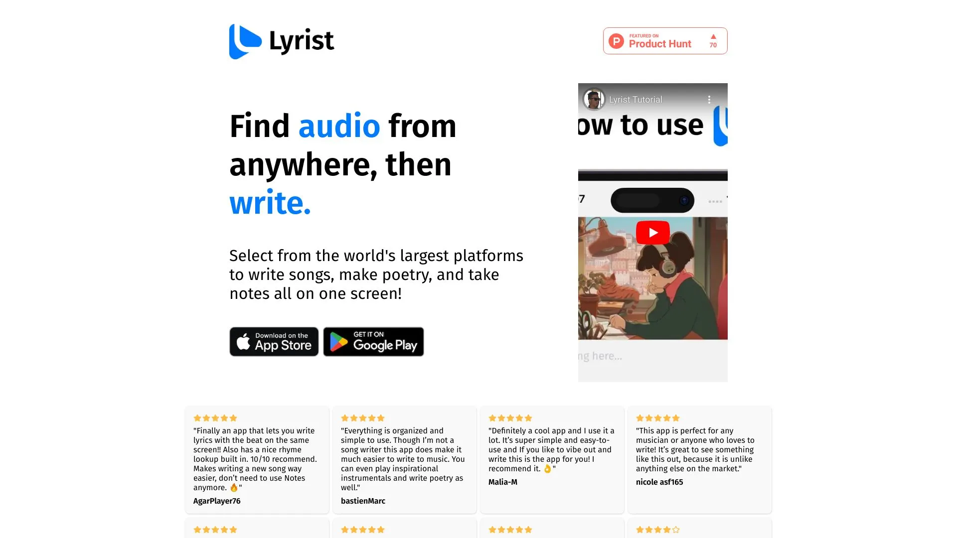Lyrist - The Ultimate Toolkit for Songwriters | Creati.ai