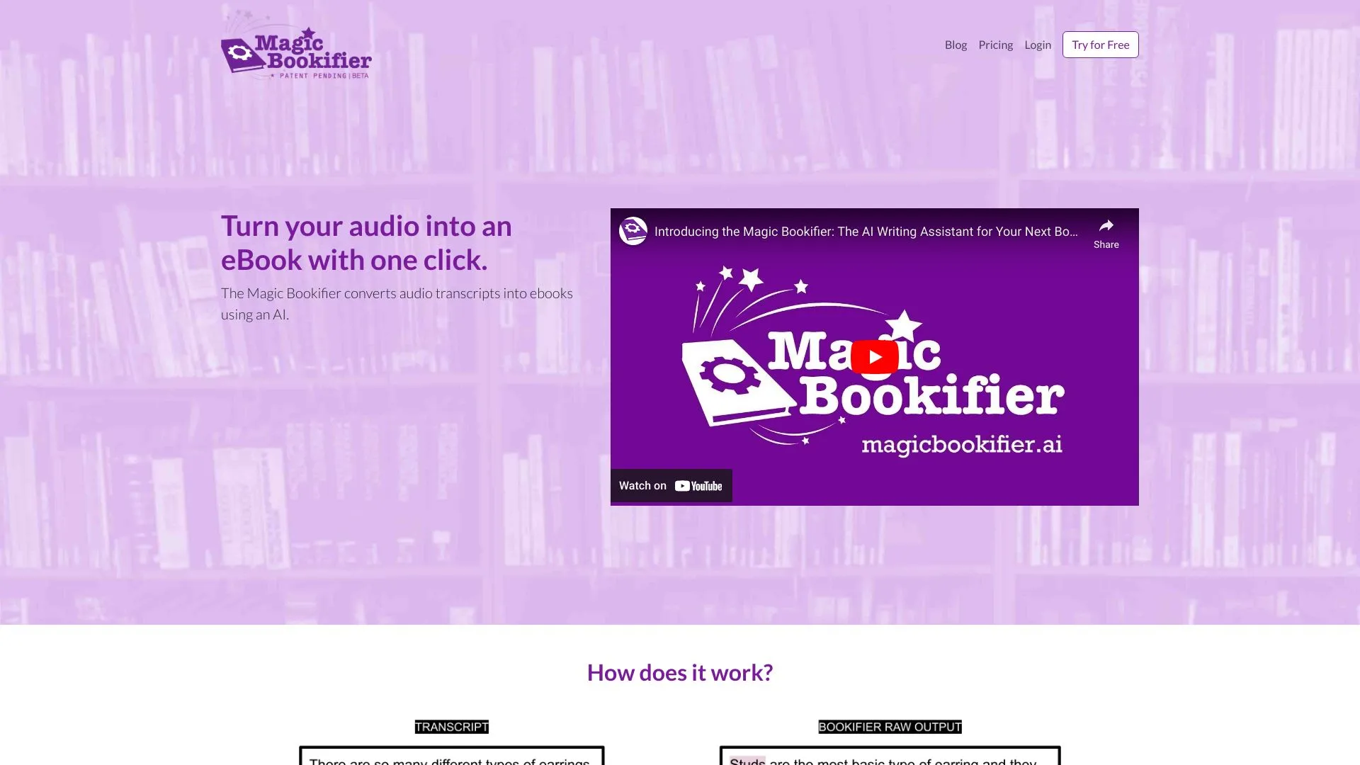 Magic Bookifier — Turn Your Audio into a Book Instantly | Creati.ai