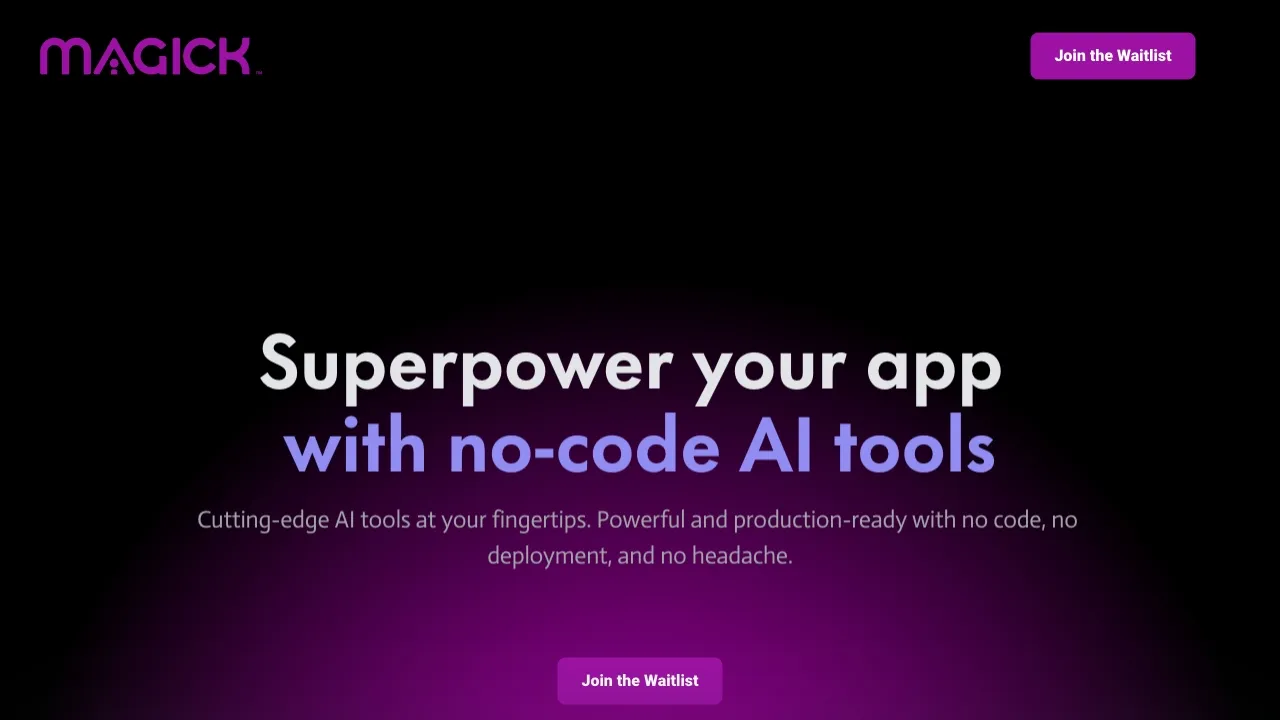 MagickML: No-Code AI Development Platform | Creati.ai