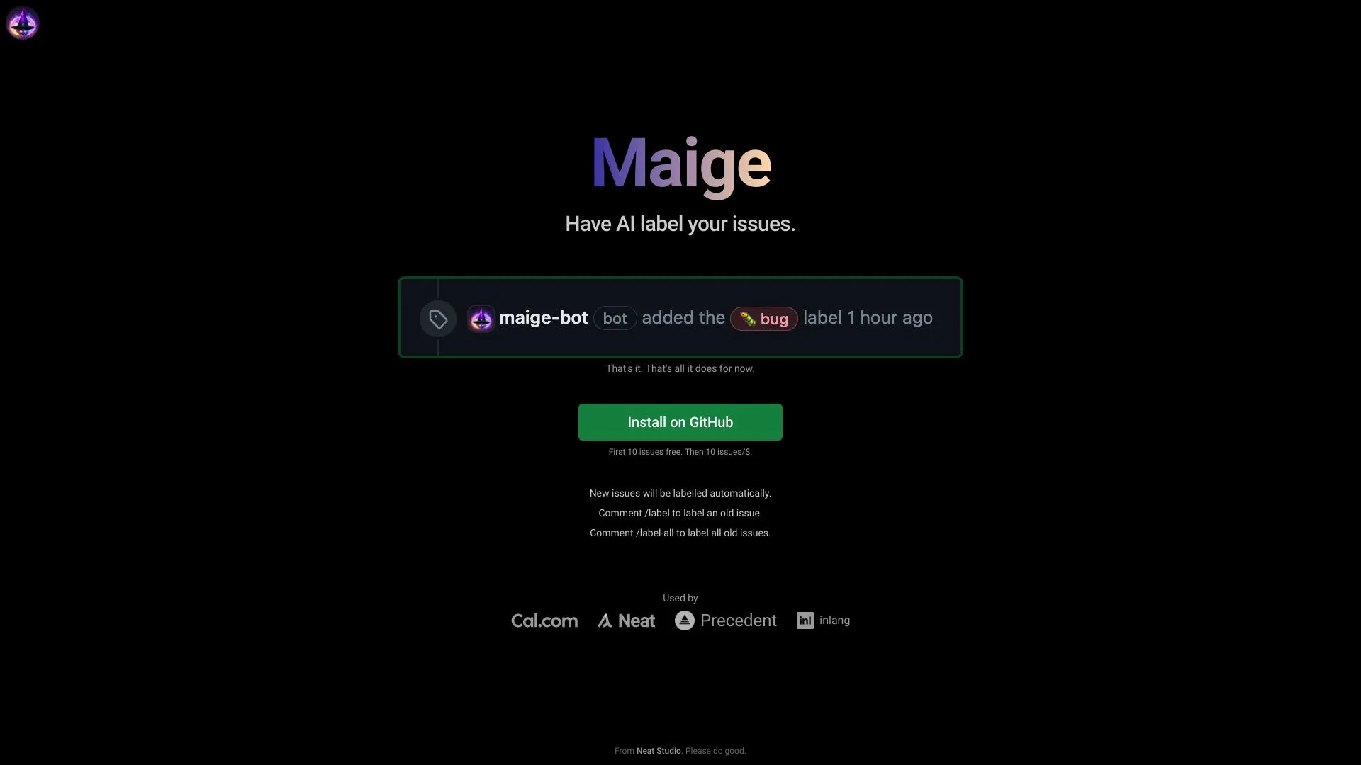 Maige: Herramienta de automatización de flujos de trabajo de GitHub impulsada por IA | Creati.ai