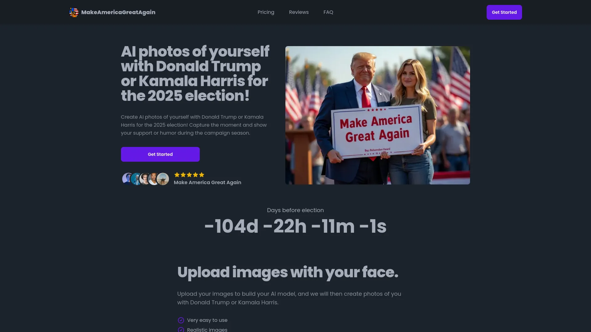 Create AI Photos for 2025 Election with Trump or Harris | Creati.ai