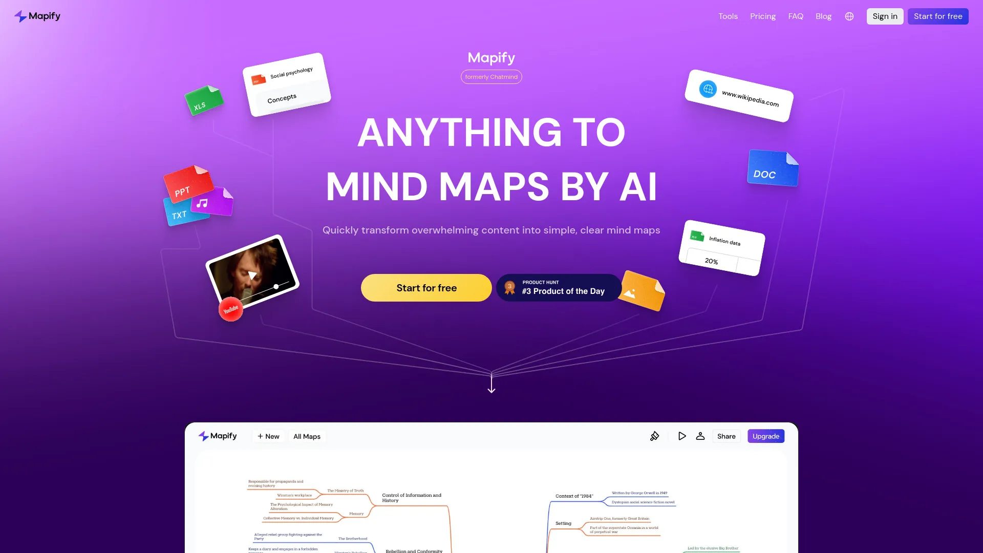 Mapify: Transformar tus ideas en mapas mentales | Creati.ai