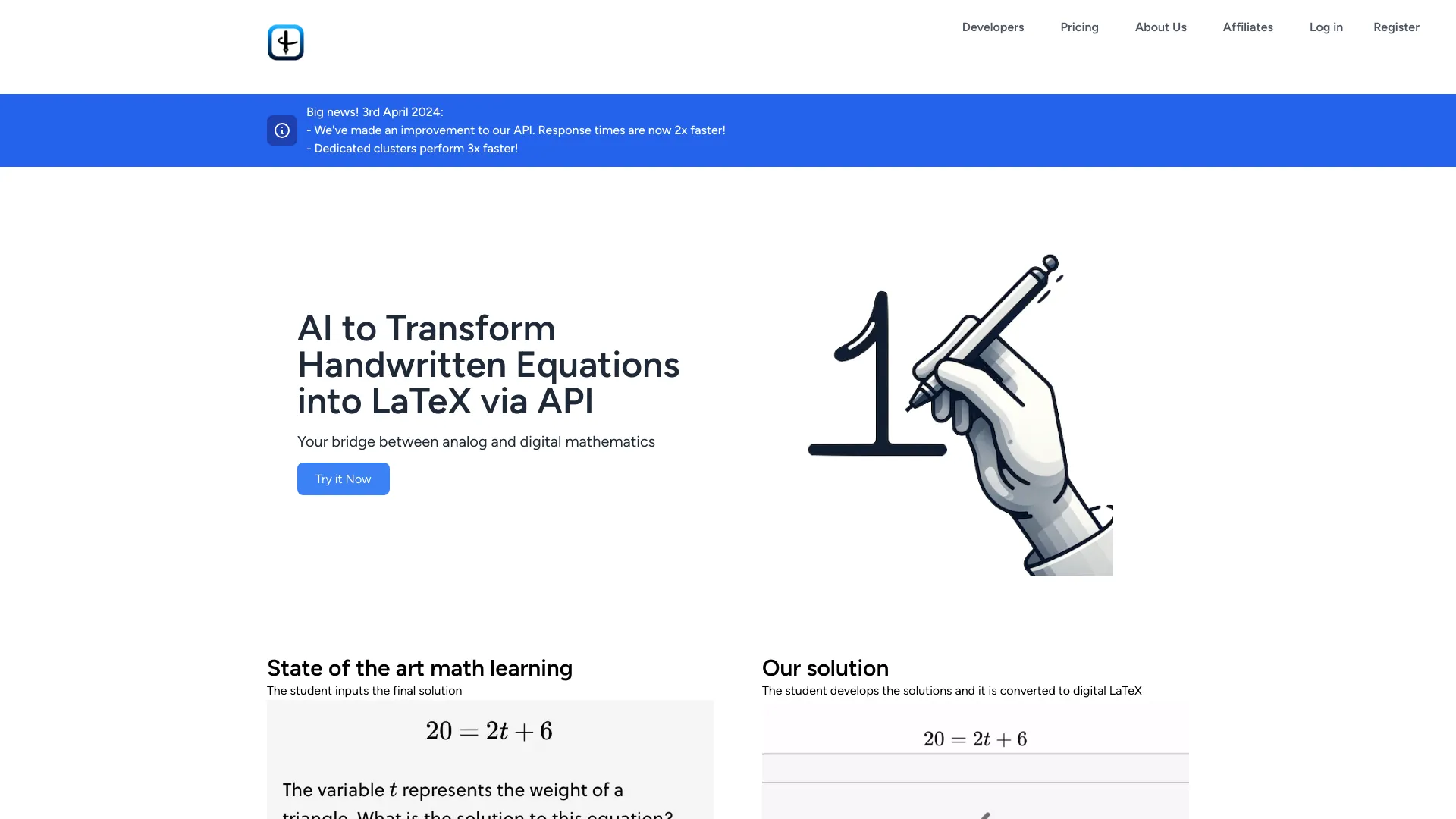MathHandwrit.ing | Convierte Fácilmente Matemáticas Manuscritas a LaTeX | Creati.ai