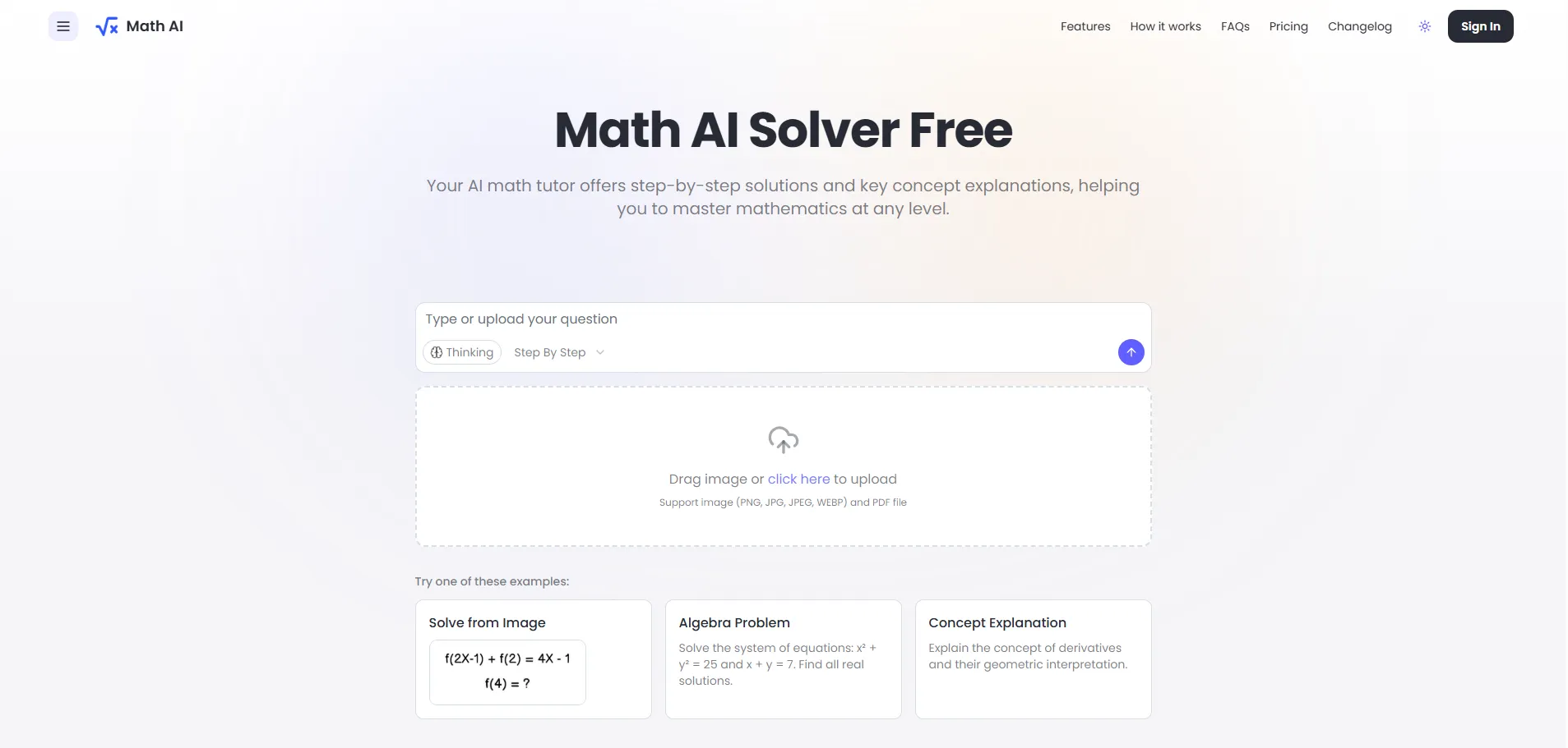 Math AI - AI-Powered Math Solver with Step-by-Step Solutions | Creati.ai