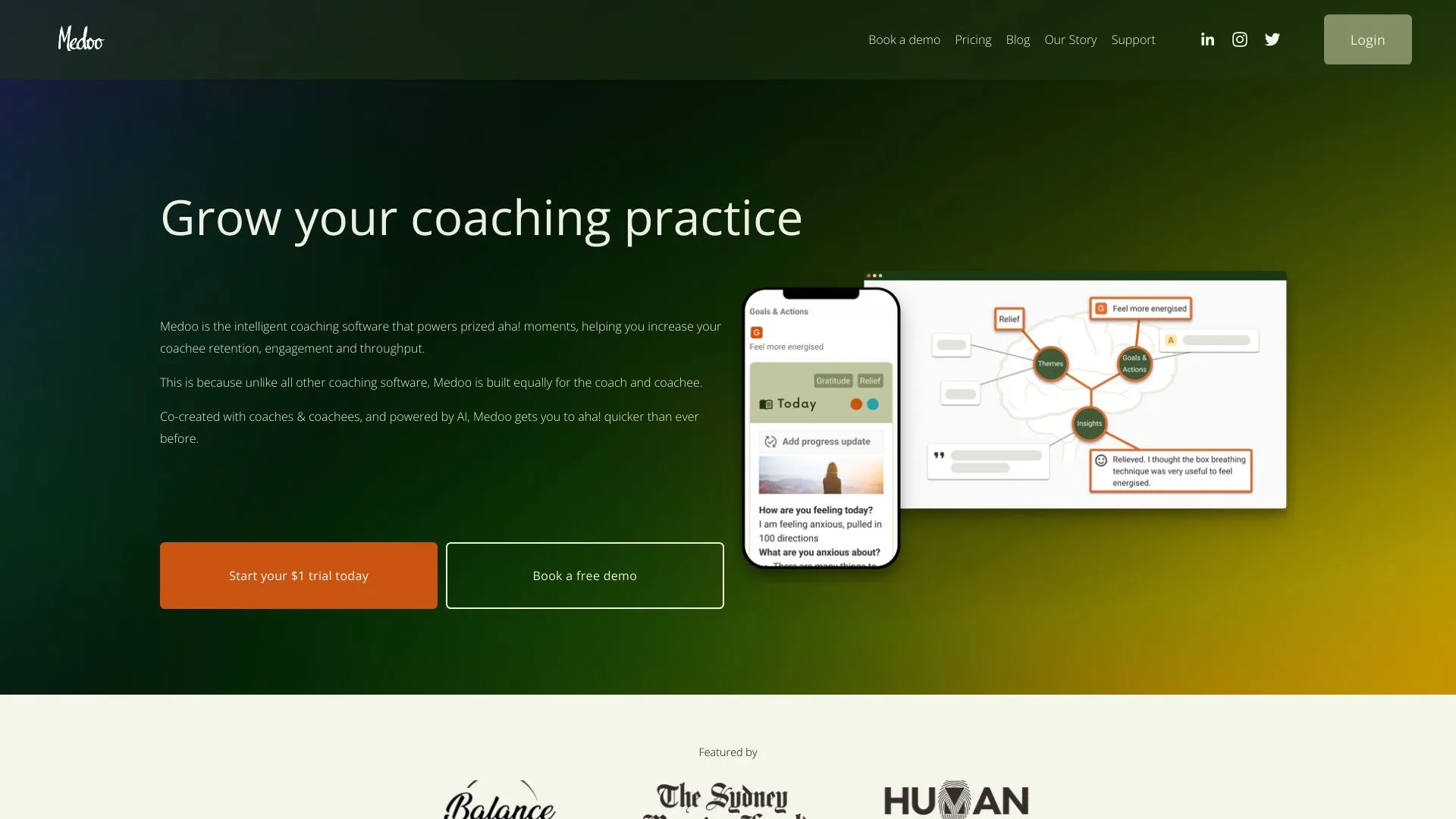 Medoo - Intelligent Coaching Software for Enhanced Engagement | Creati.ai