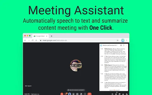 MeetGPT - ChatGPT for Google Meet | Transcription & Summaries | Creati.ai